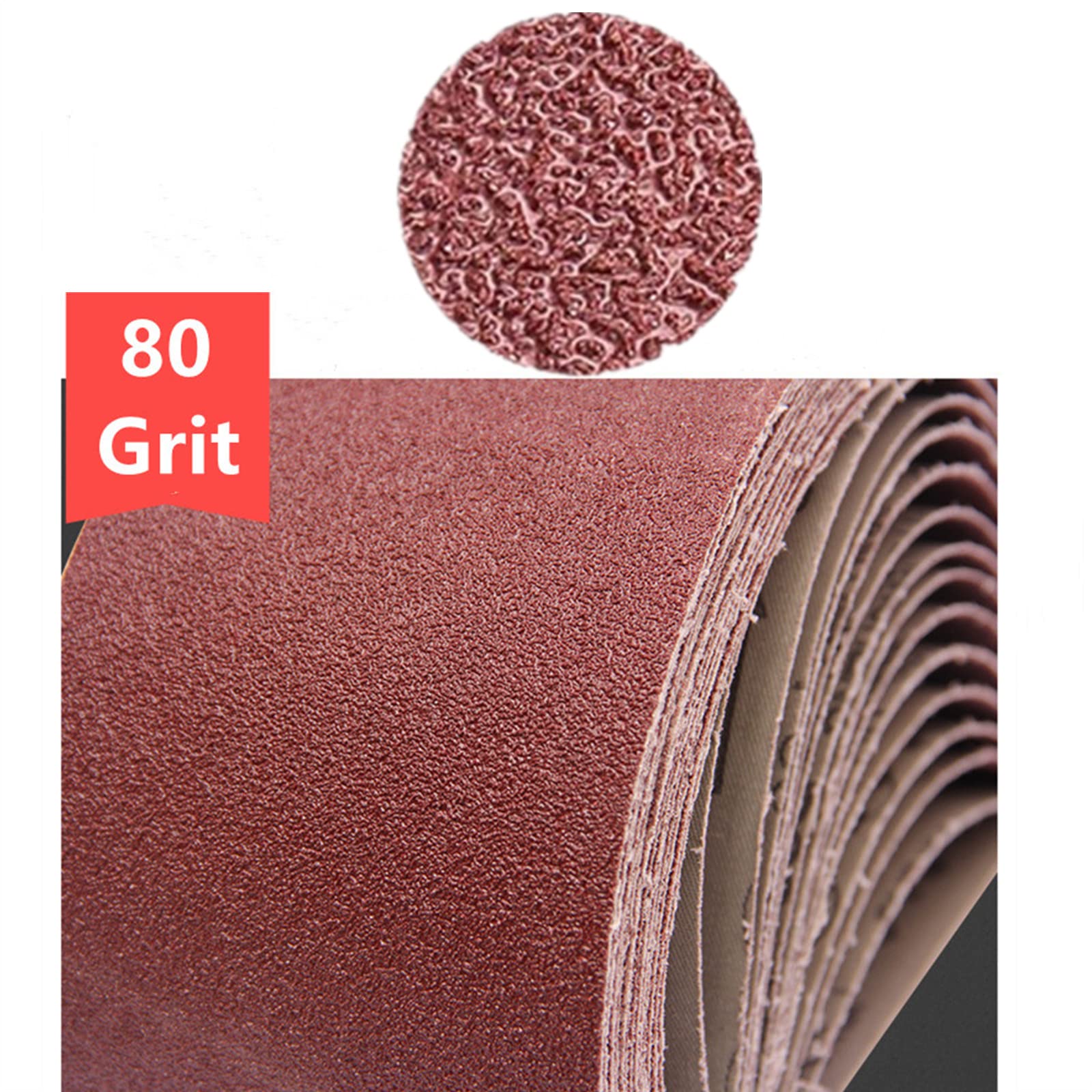 Snapklik.com : POTUINOM 3x21 Inch 80 Grit Sanding Belts 10 Pack