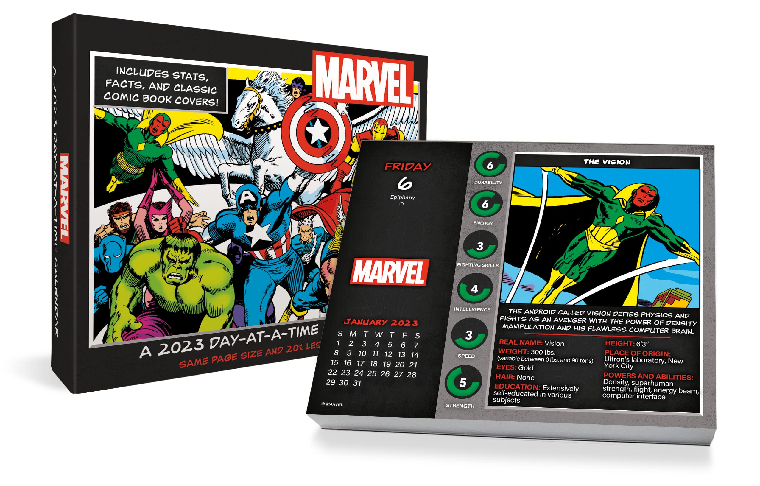 2023 Marvel - History of Marvel Day-at-a-Time Box Calendar: Trends ...