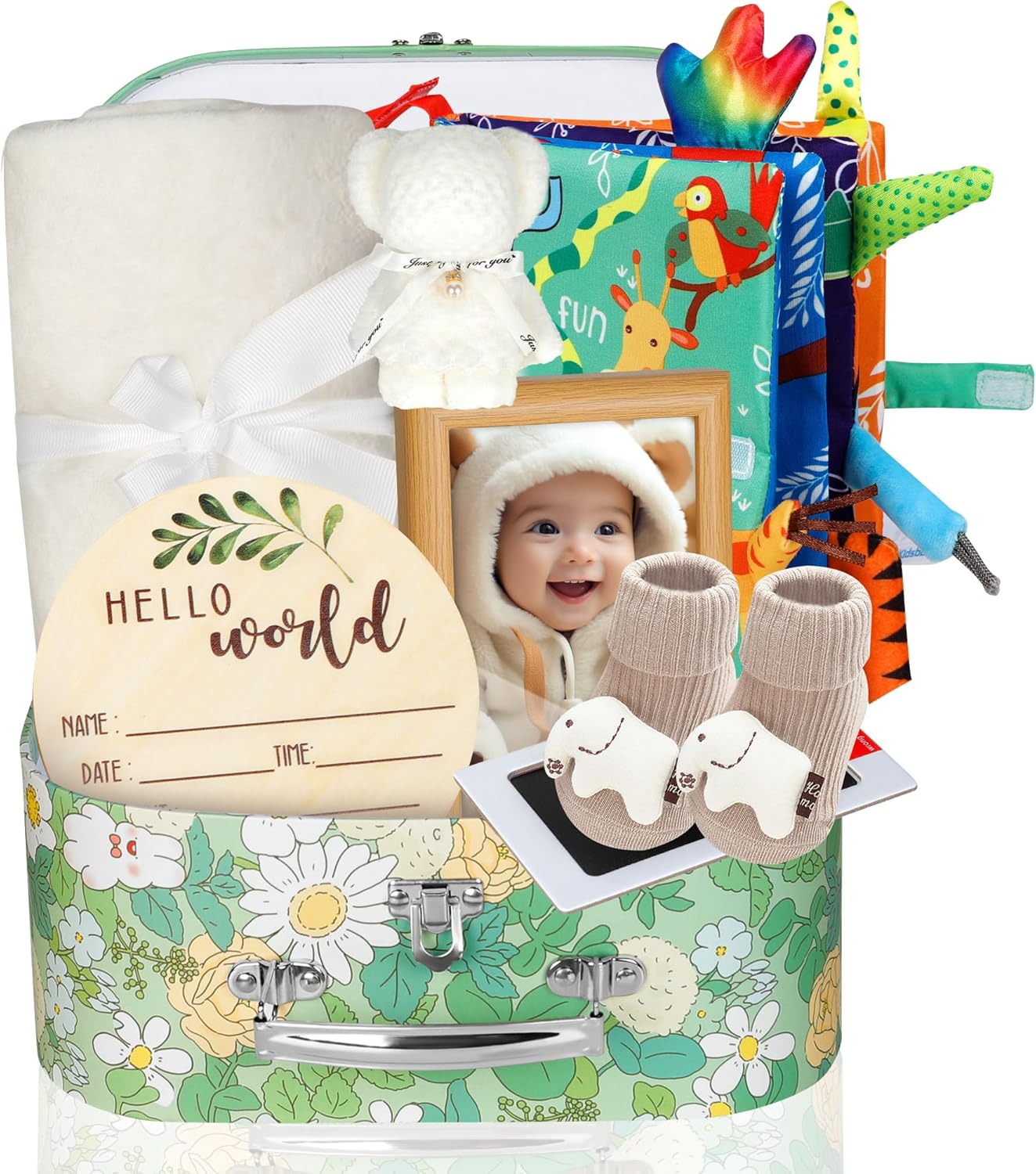 8PCS Baby Shower Gifts, New Born Baby Gifts for Girls Boys, Includes ...