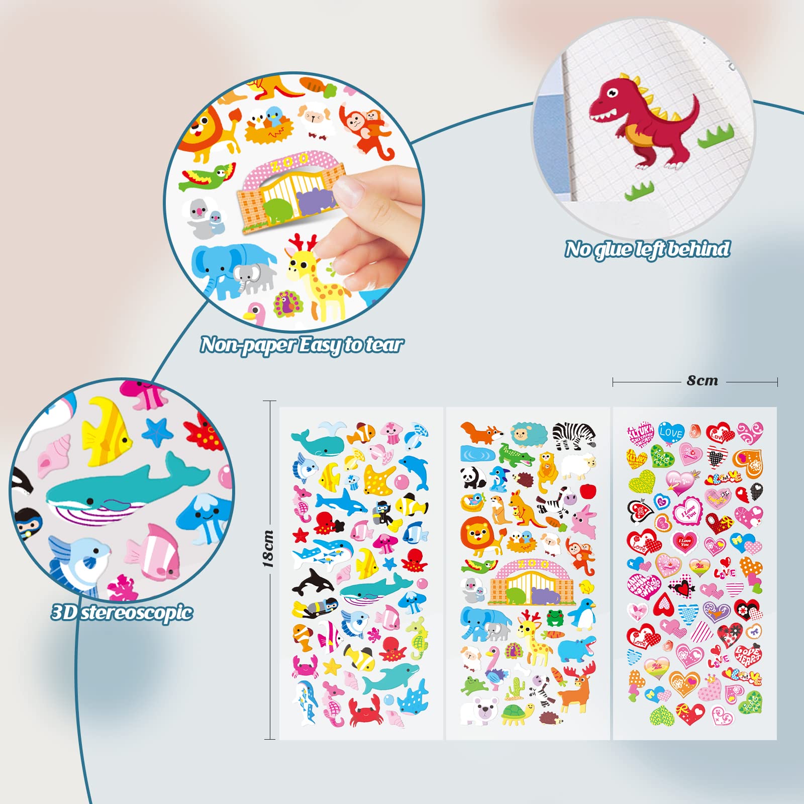 Snapklik.com : 3D Stickers For Kids & Toddlers 760 Puffy Stickers, Pack ...