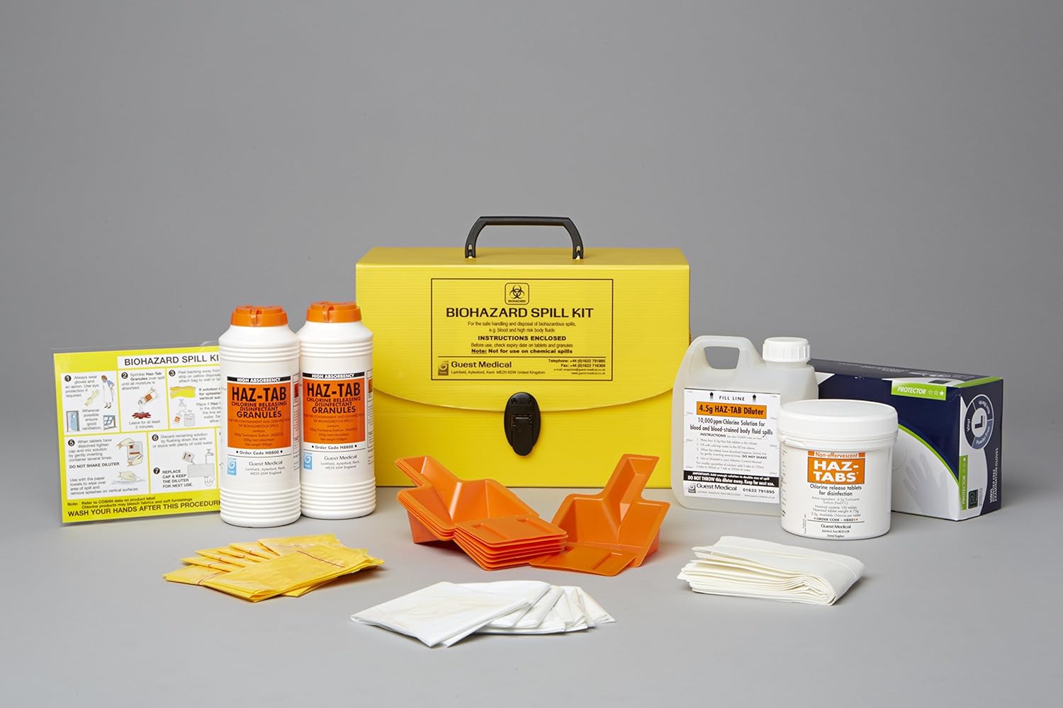 Guest Medical H8616 Biohazard Spills Kit- Large : Amazon.co.uk ...