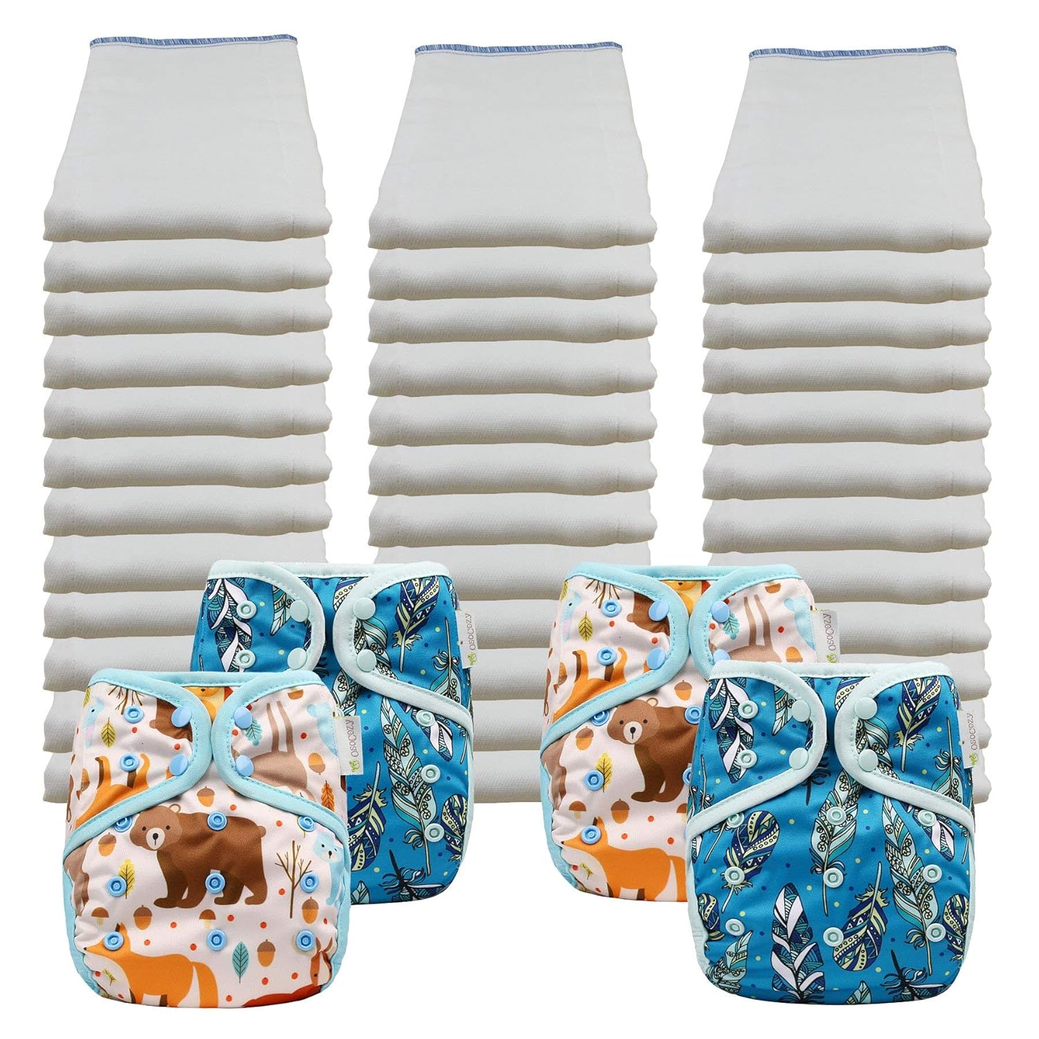 Amazon.com: OsoCozy Economy Prefold Cloth Diaper Package - 3 Dozen ...