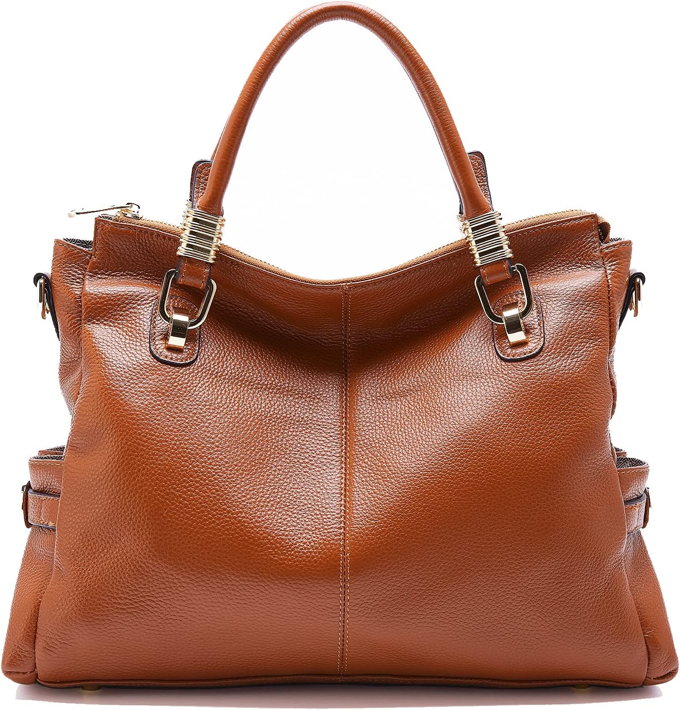 Amazon.com: Leather Handbags for Women Shoulder Handbags-Genuine ...