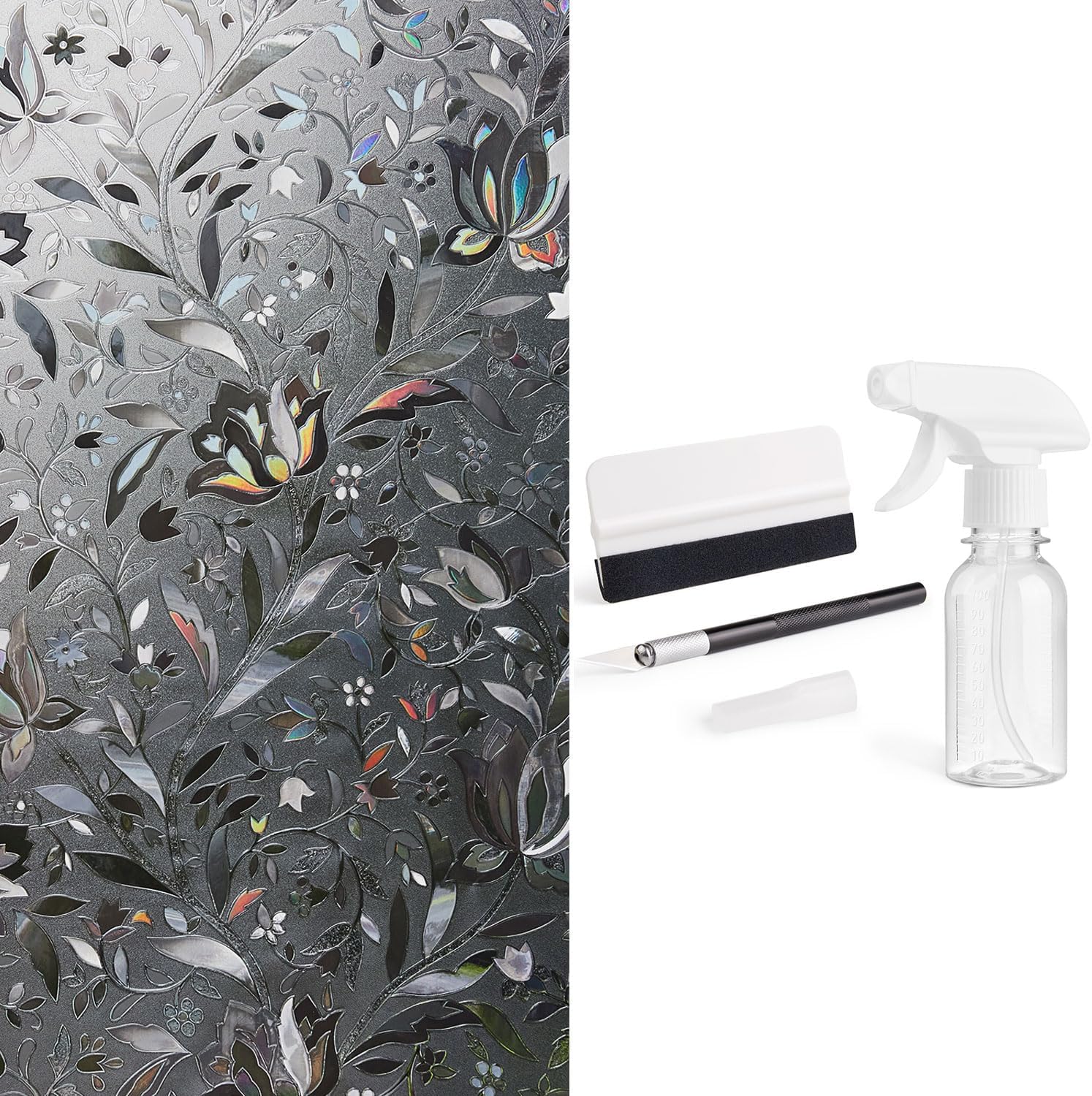 Amazon.com: Kromapolis Frosted Window Privacy Film - Decorative Stained ...