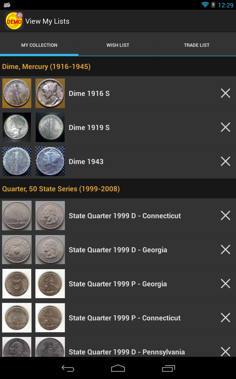 US Coins Demo - App on Amazon Appstore