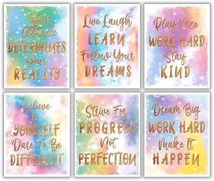 Amazon.com: Inspirational Wall Art Motivational Quotes and Sayings ...