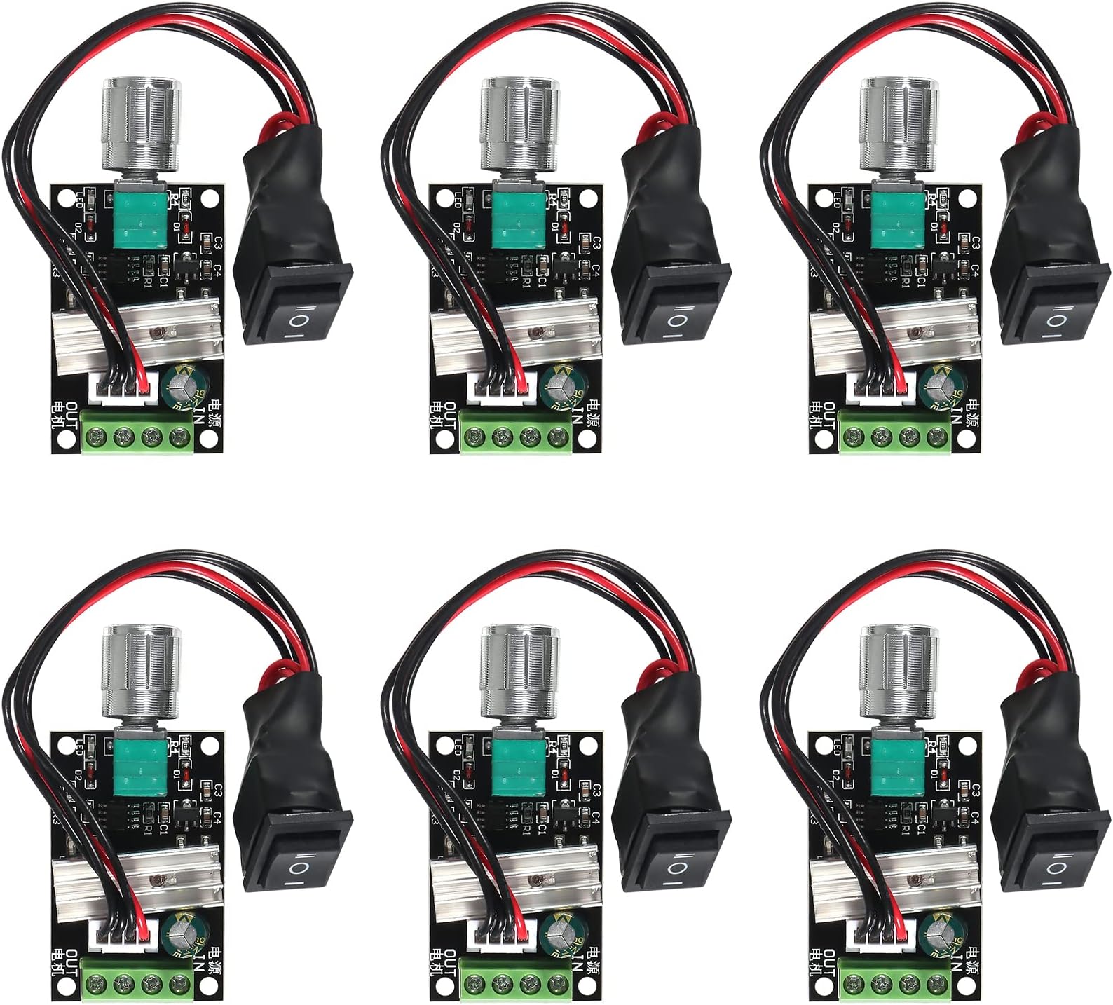 Amazon.com : RUIAN PWM DC Motor Speed Controller 1.8v 3v 5v 6v 12v 2A ...