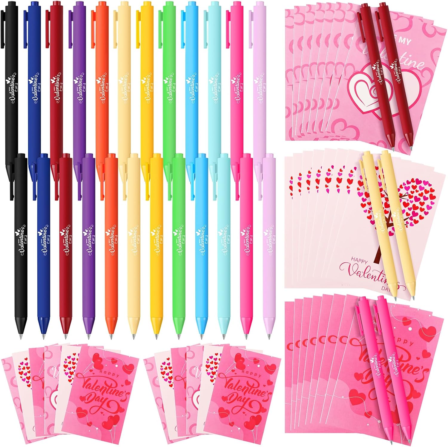 Amazon.com : Geyoga 24 Pcs Valentine's Day Gift Set Valentine Day Pens ...