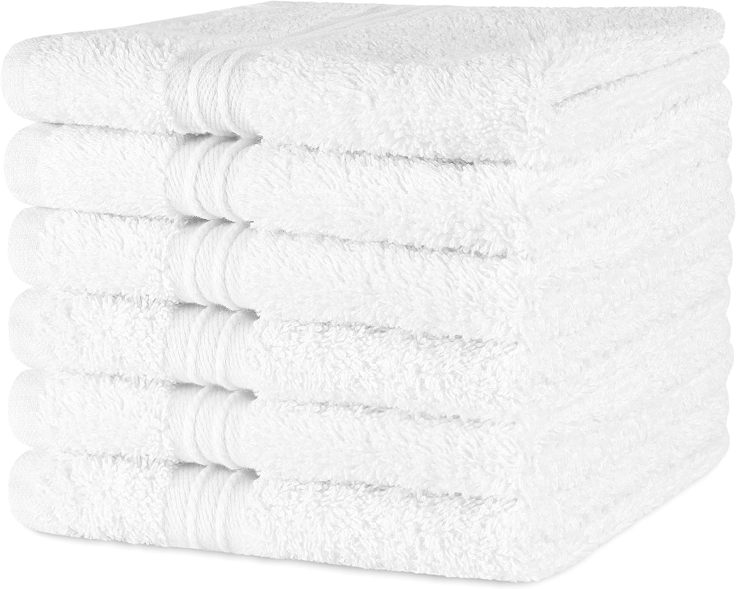 Amazon.com: TowelFirst Luxury Washcloth Set with Loop to Hang, 6 Pack ...