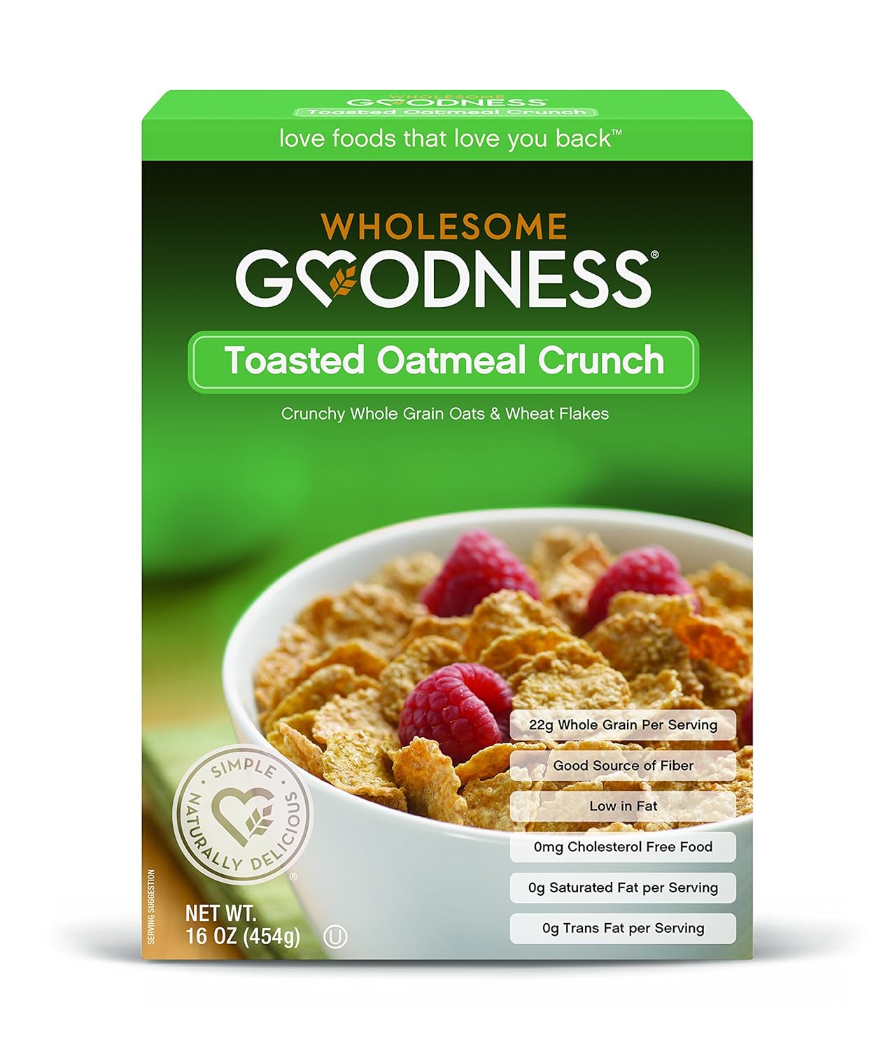 Amazon.com: Wholesome Goodness Cereal, Toated Oatmeal Crunch, 16 Ounce
