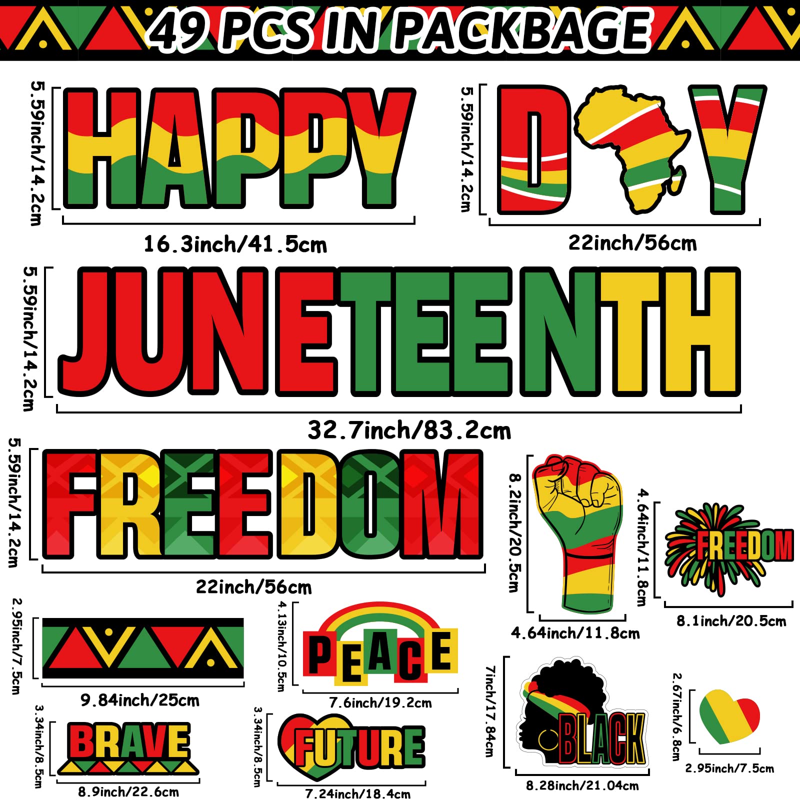 Snapklik.com : Happy Juneteenth Freedom Day Cutouts For Classroom ...