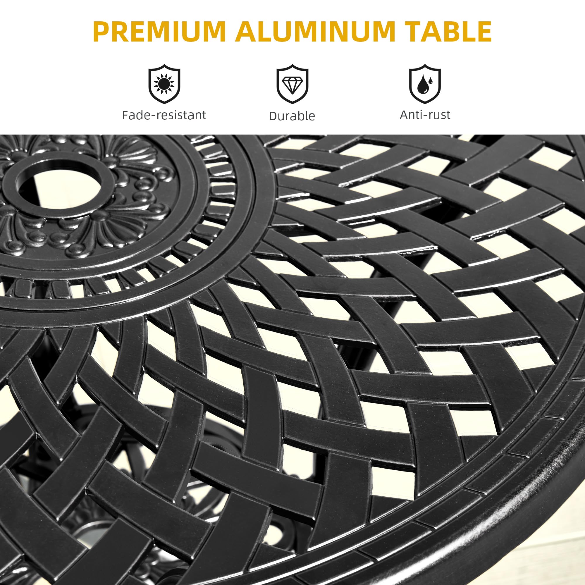 Snapklik.com : DWVO 30 Inches Round Patio Dining Table
