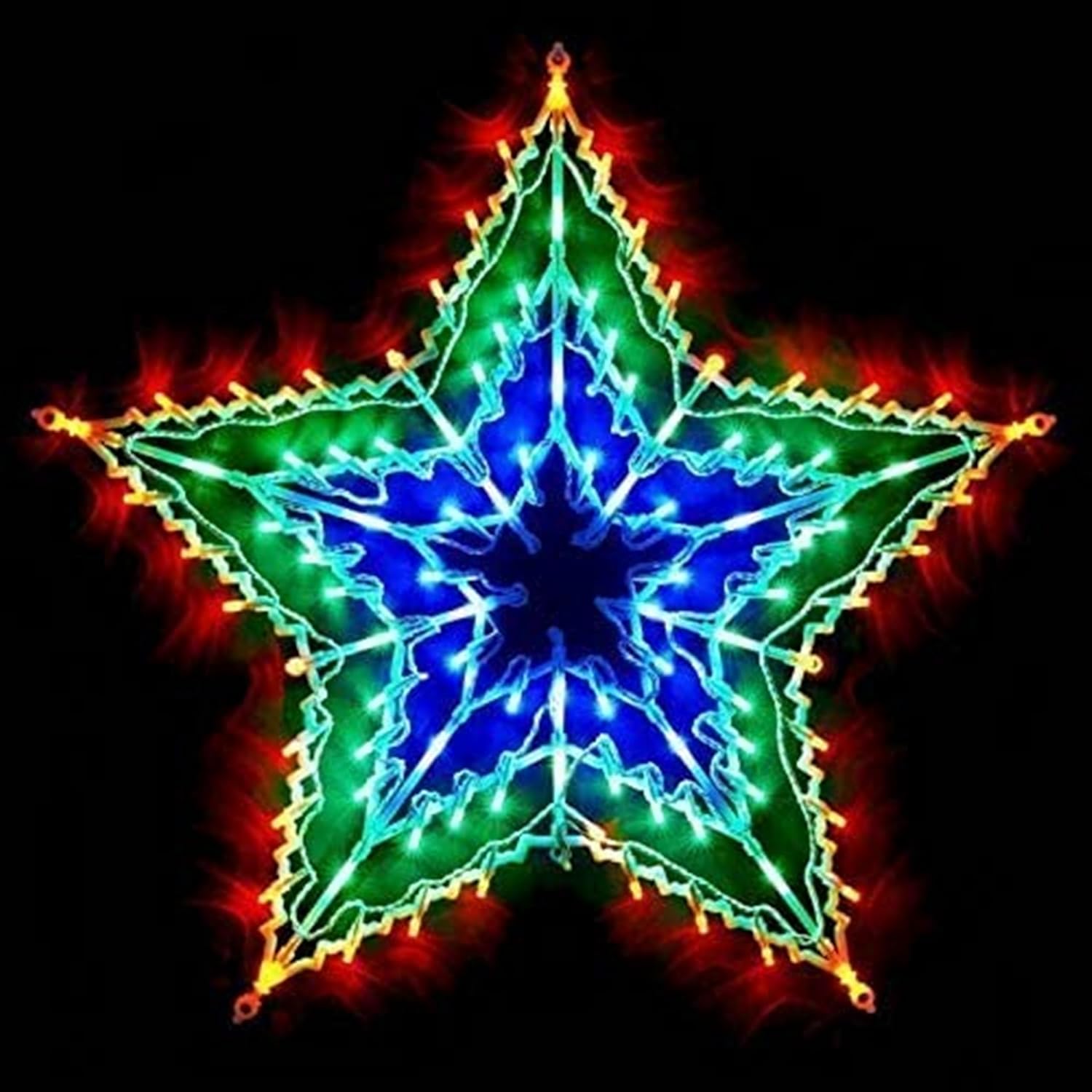 Star Christmas Light / 100 LED Lights/Indoor Or Outdoor Mains Powered ...