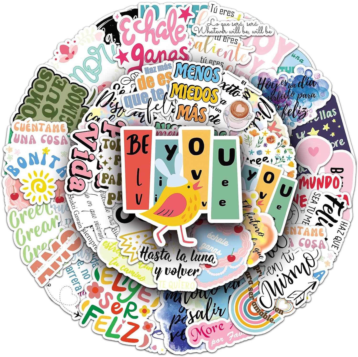 Amazon.com: Spanish Motivational Stickers，50pcs for Adults Students ...