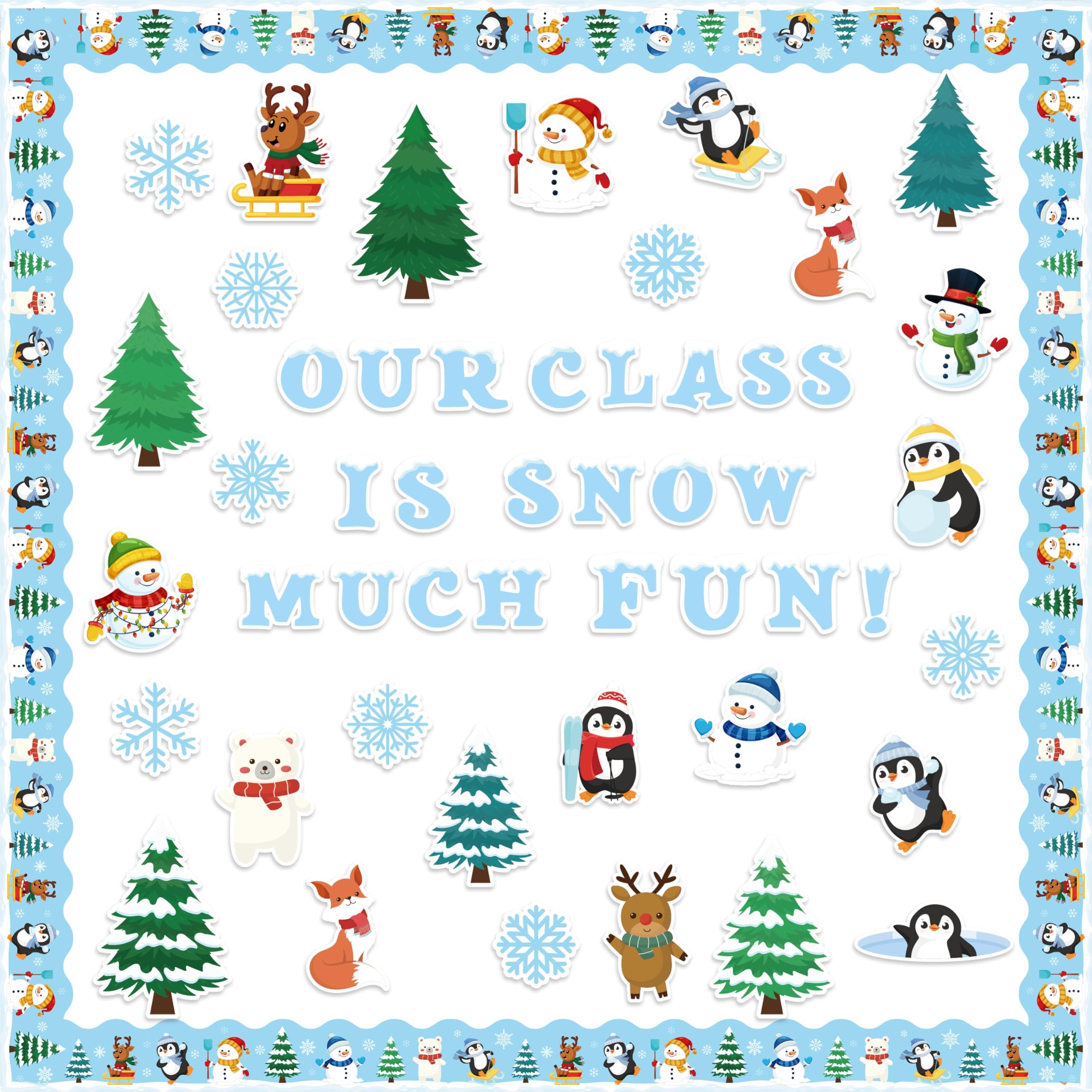 Amazon.com: BkeeCten Christmas Winter Chalkboard Decorations - 95pcs ...