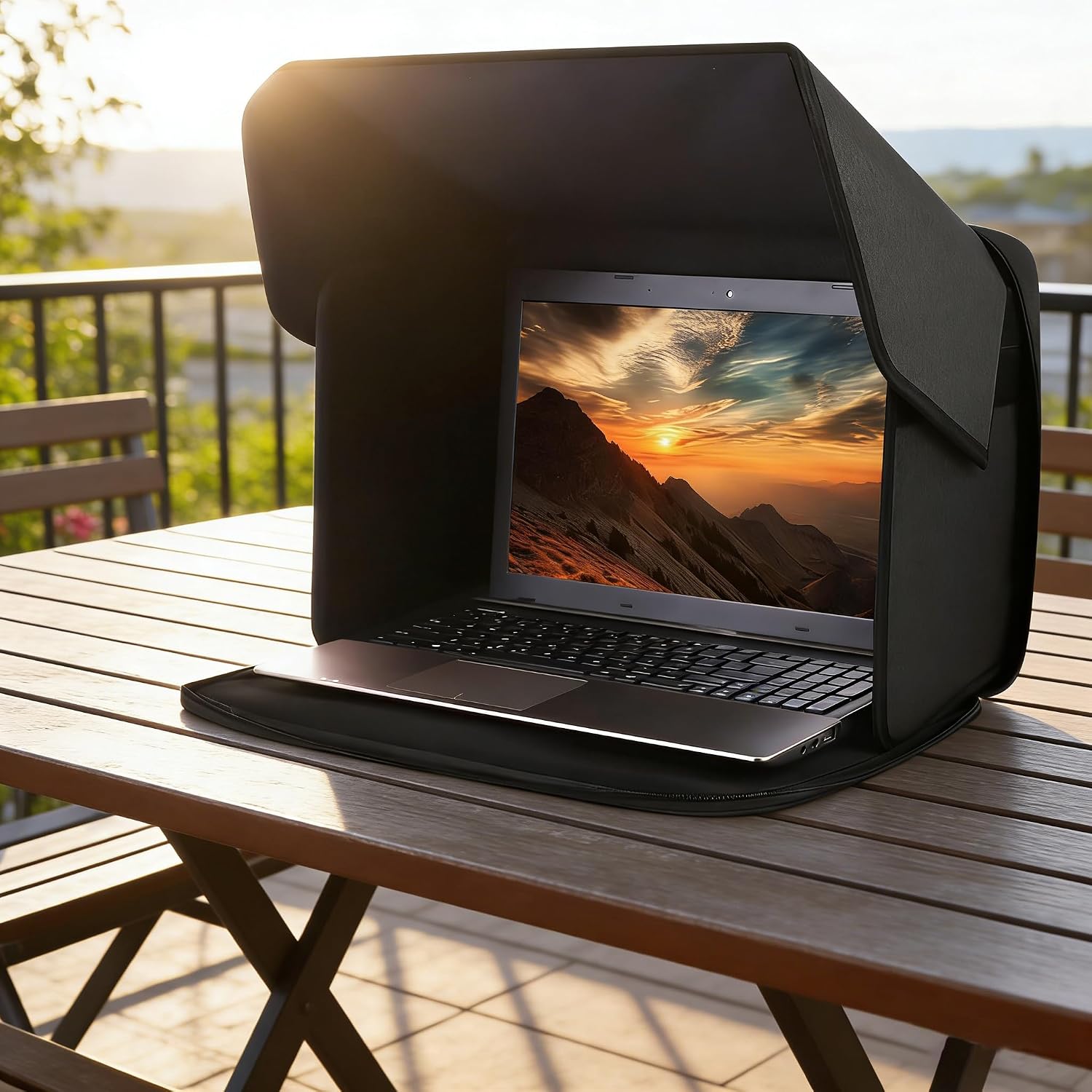 Amazon.com: Foldable Laptop Sun Shade for Working Outside, Anti-Glare ...