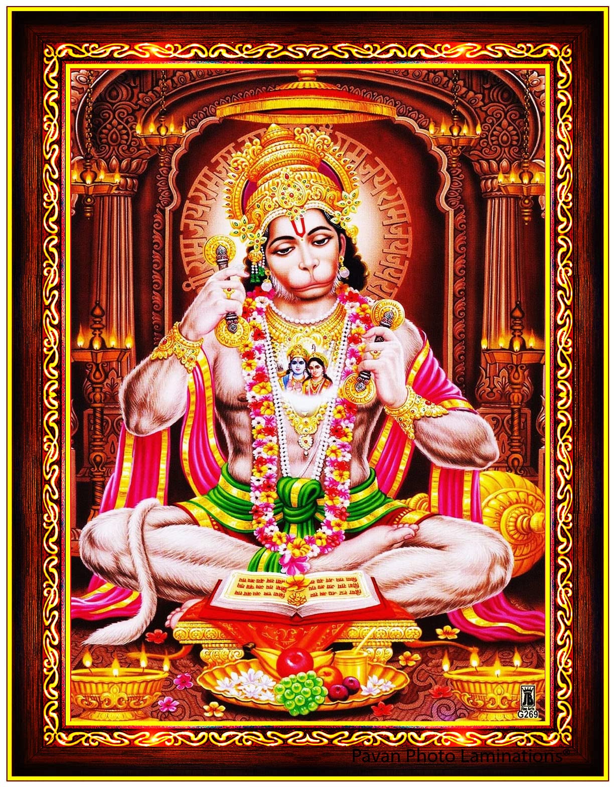 Buy Pavan Photo Laminations, Lord Hanuman Bhagwan Abhaya Abhay Anjaneya ...