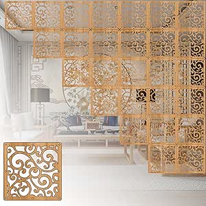 Amazon.de: Raumteiler Trennwand Hängende Raumteiler aus PVC-Holz-Muster ...