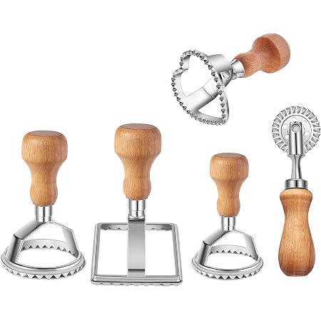 Amazon.com: Ravioli Stamp Maker Cutter with Roller Wheel Set, Mold with ...