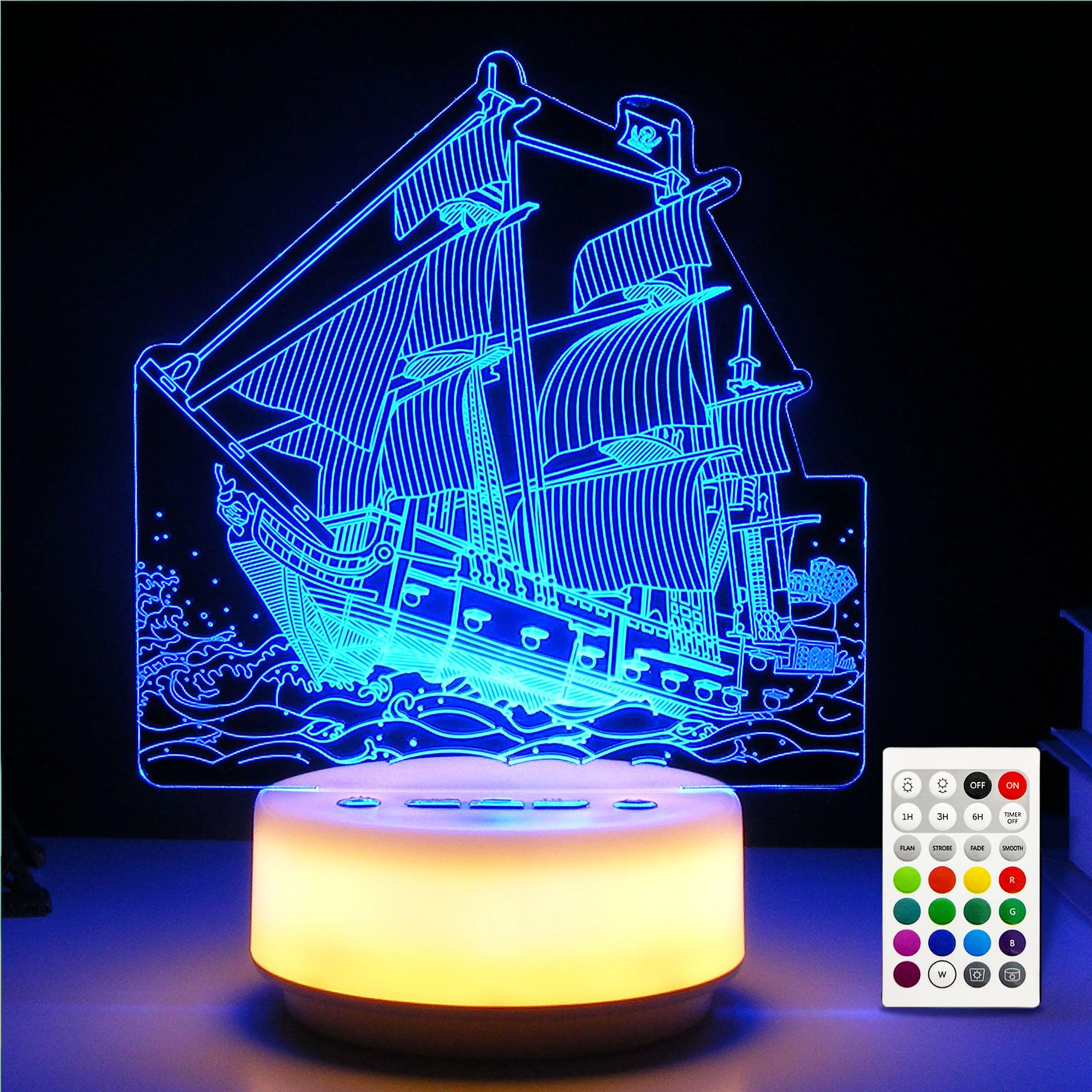 Pirate Ship Gifts Night Light for Kids,Pirate Toys Ship Night Light 14 ...