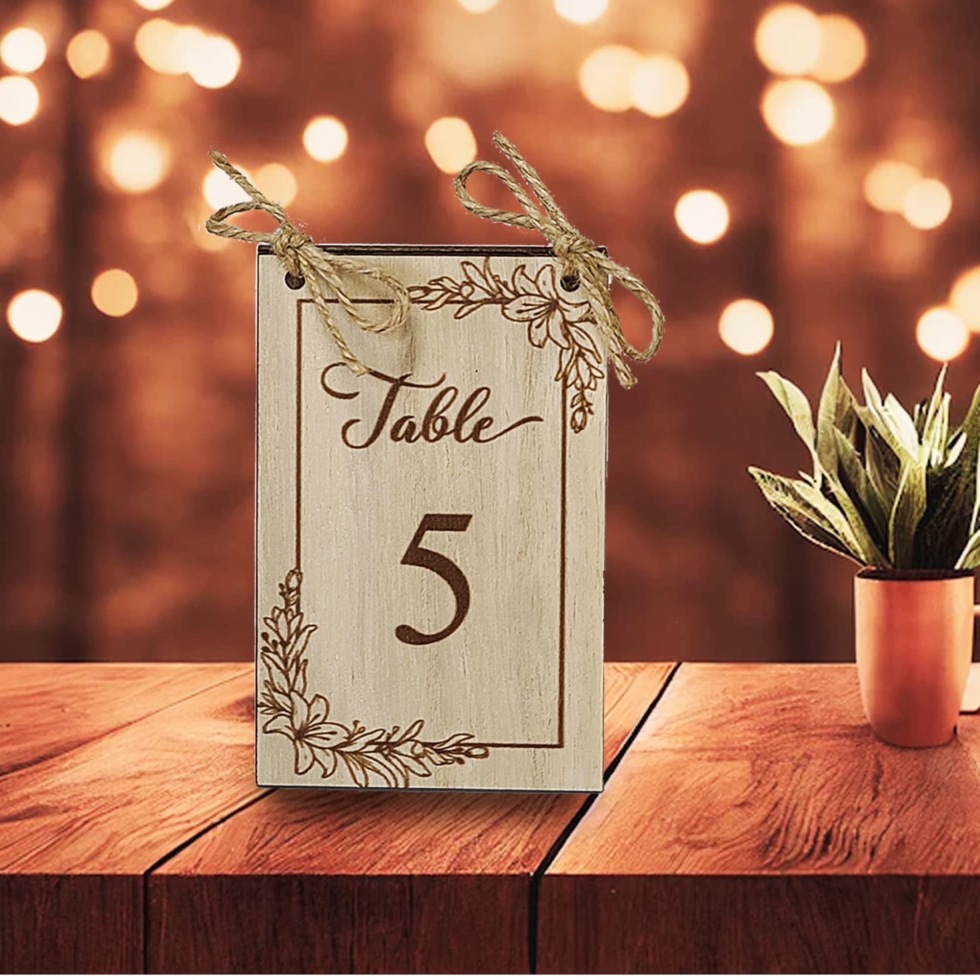 Country Wedding Table Numbers