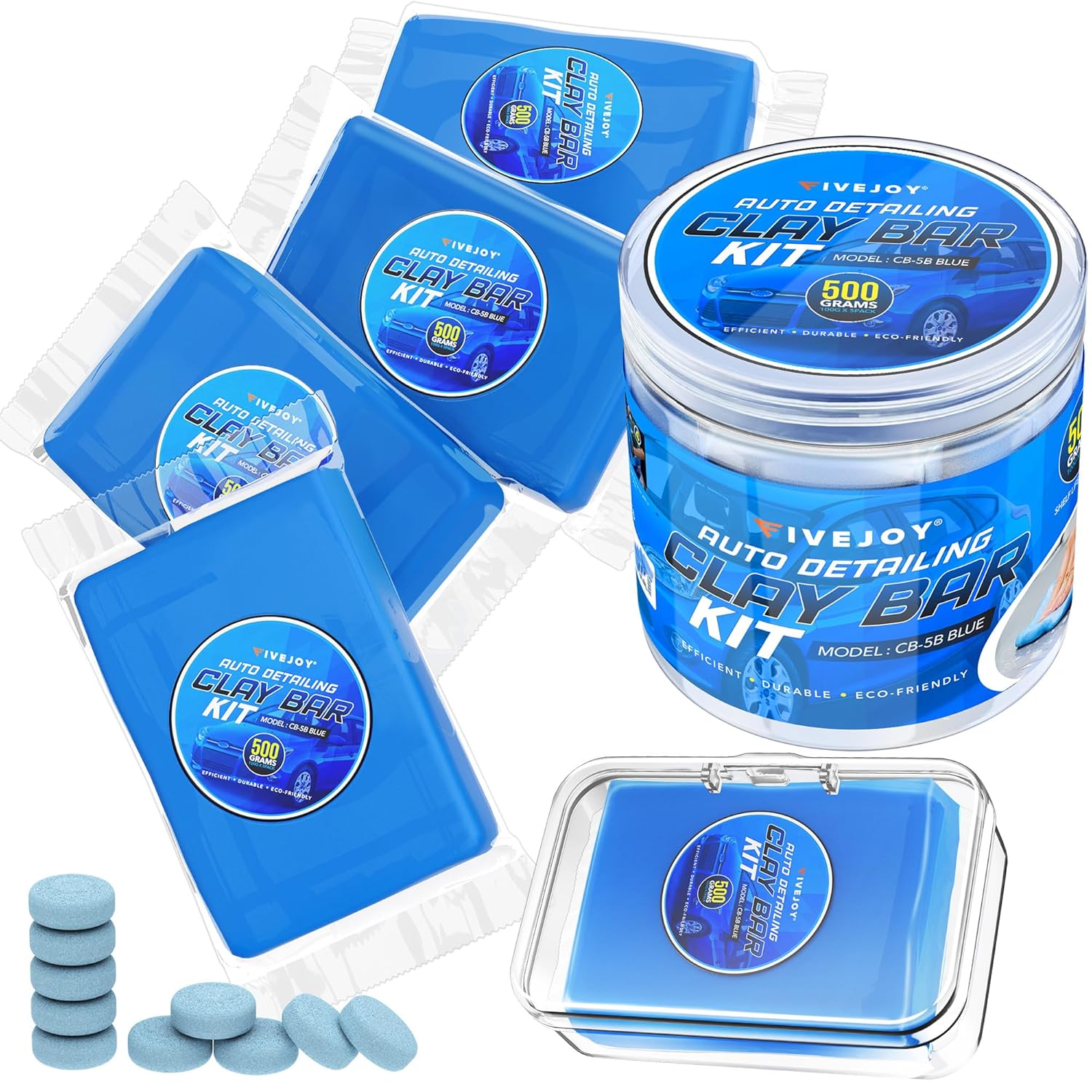 Amazon.com: FiveJoy Car Clay Bars Auto Detailing Kit - Premium Grade ...