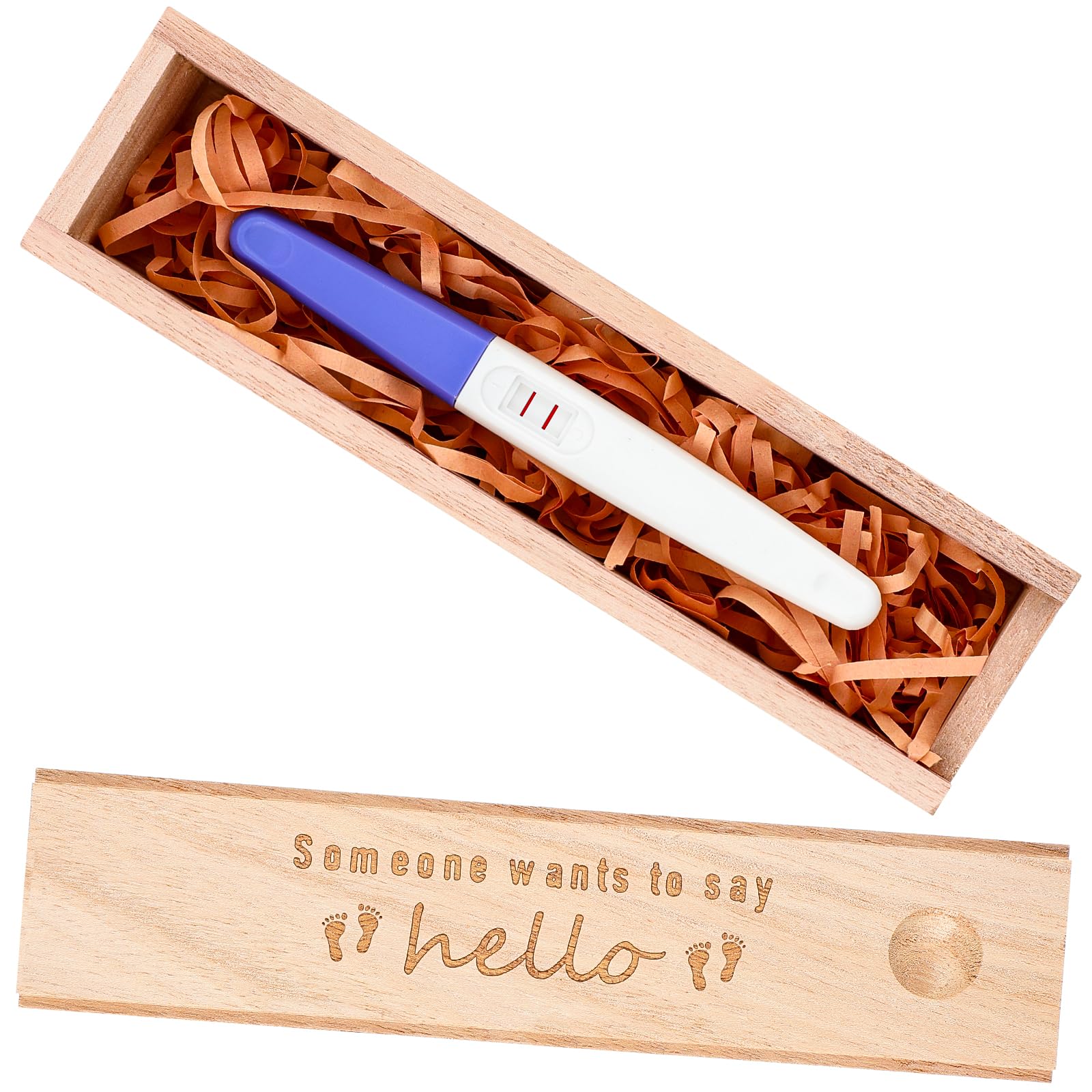 Snapklik.com : Qunclay Pregnancy Test Keepsake Box Surprise Pregnancy ...