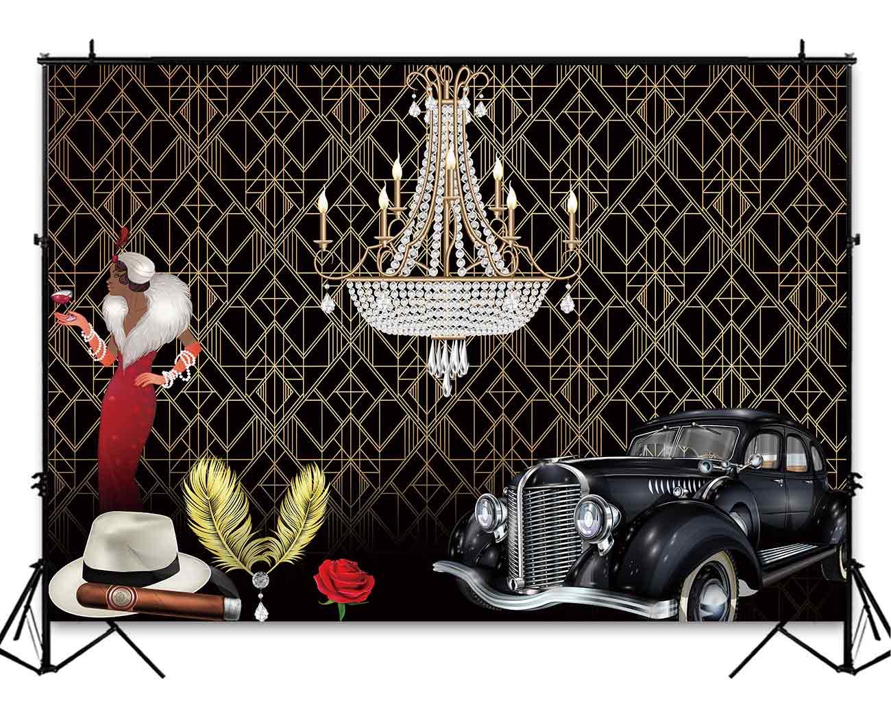 Funnytree 7x5ft Roaring 20s Themed Party Backdrop The Great Gatsby ...