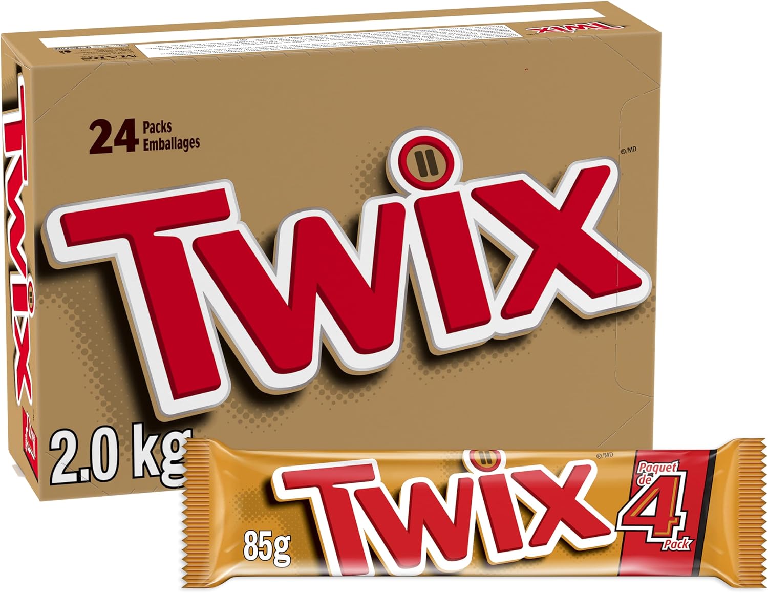 TWIX, Caramel Cookie Chocolate Candy Bar, King Size Bar, 85g (Pack of 24) : Amazon.ca: Grocery ...