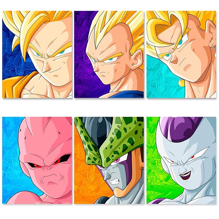 Buy Dragon Ball Z Poster Set - 8x10 In UNFRAMED - Dragon Ball Poster ...
