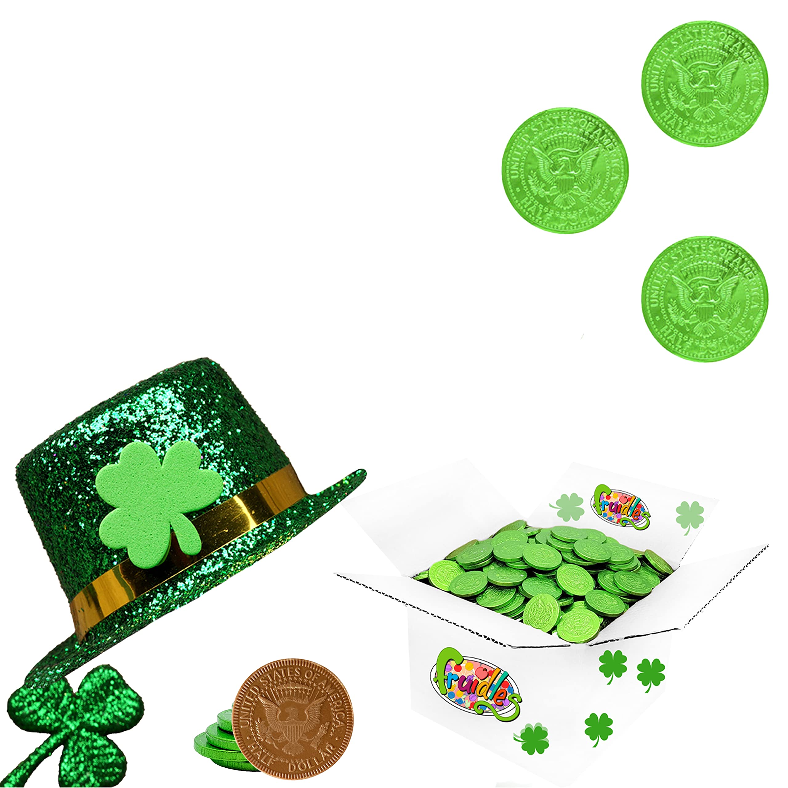 Snapklik.com : Saint Patricks Day Chocolate Coins Green Coins, Belgian ...