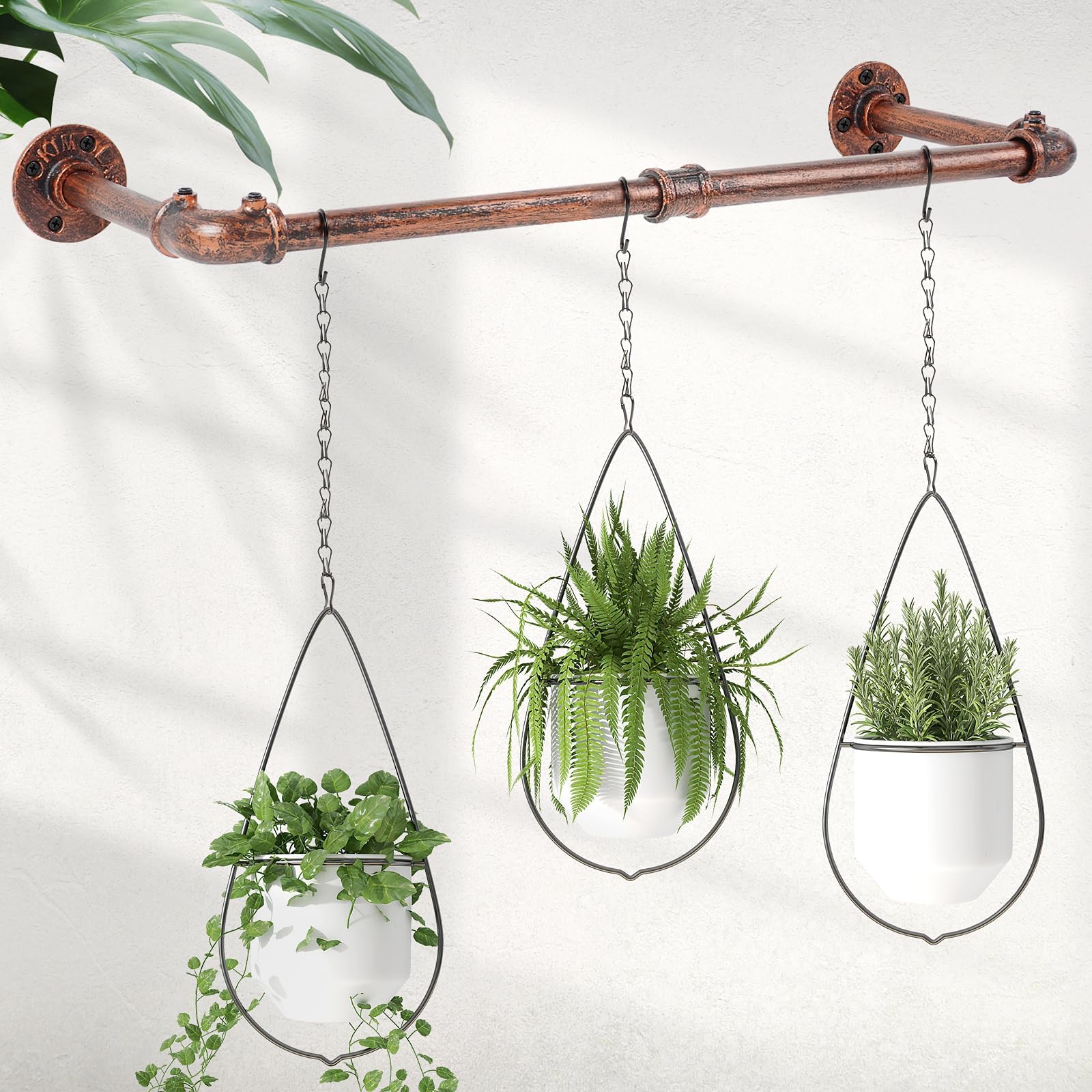 Amazon.com: Jo. Devivre Plant Hangers Rod for Indoor Plants with Metal ...