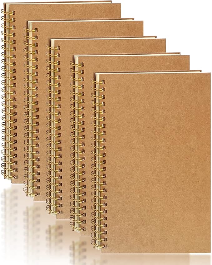 PALUDO 5 Pezzi Blocco Note A5 Quaderni a Spirale a Quadretti, Quaderno ...