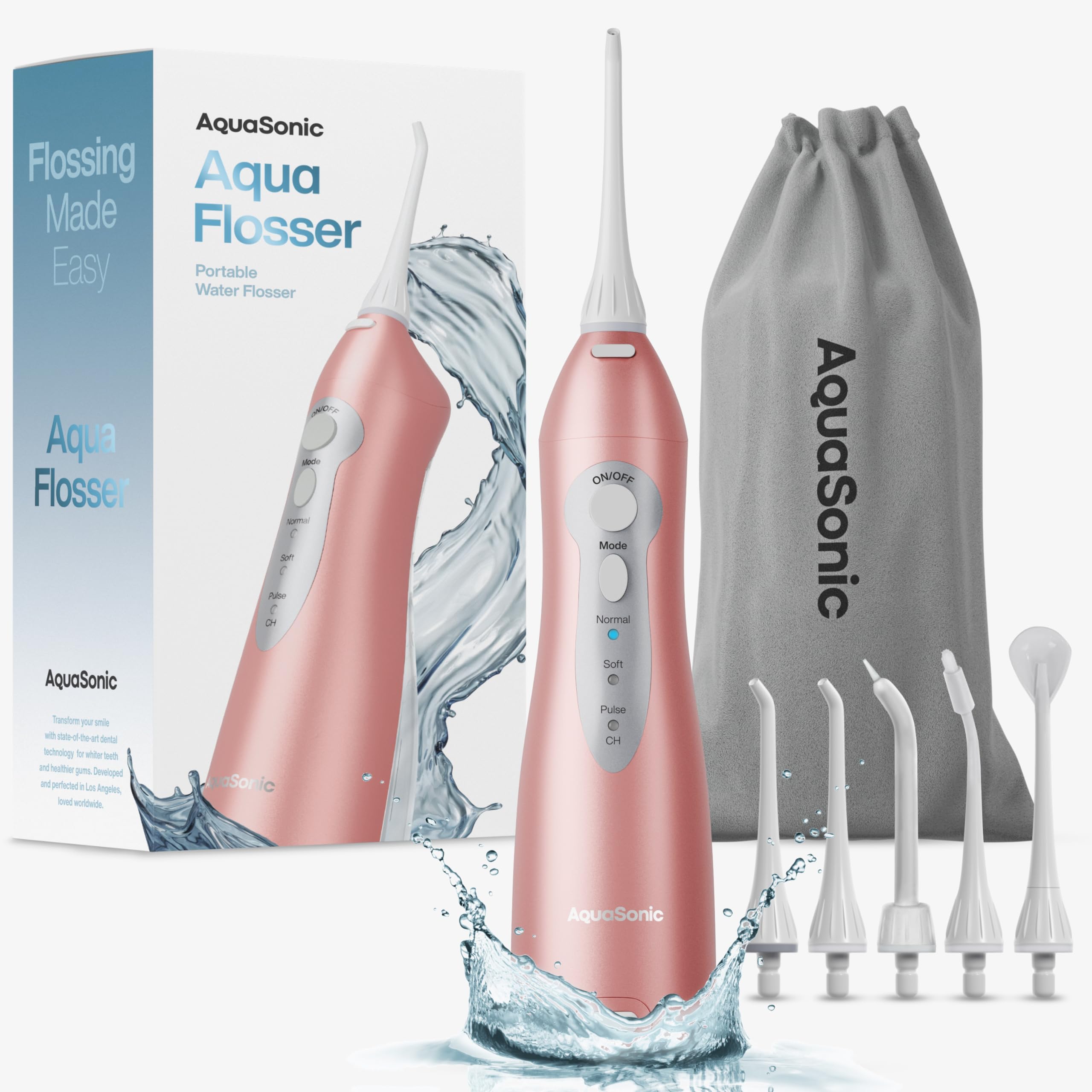Amazon.com: AquaSonic Aqua Flosser - Cordless Rechargeable Water ...