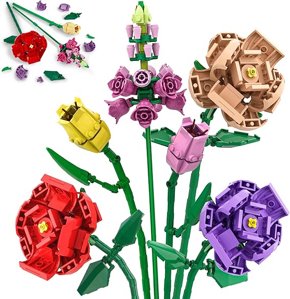 Kit de construcción de ramo de flores, no compatible con flores Lego ...
