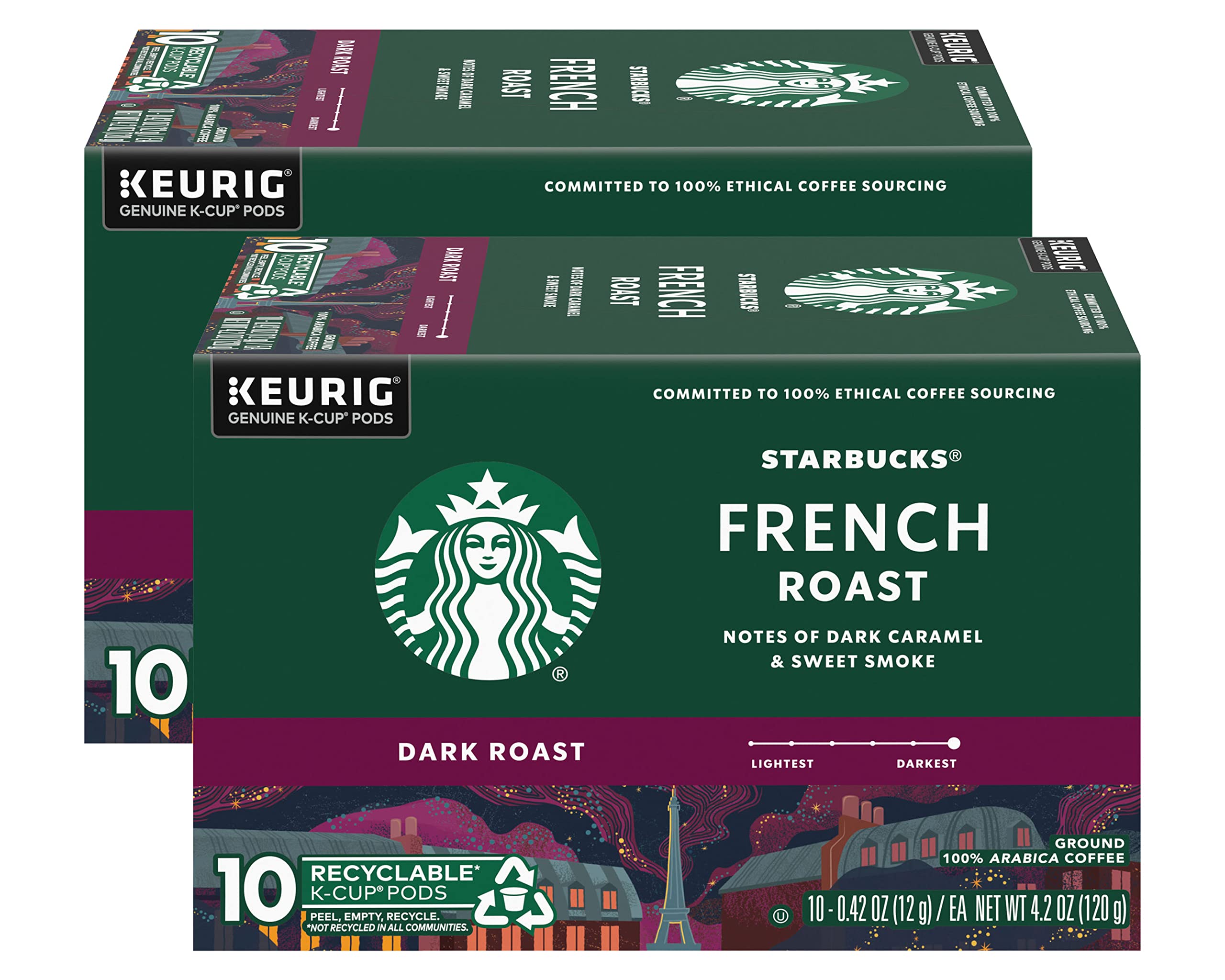 Amazon.com: Starbucks Cápsulas K-Cup de café tostado francés, café ...