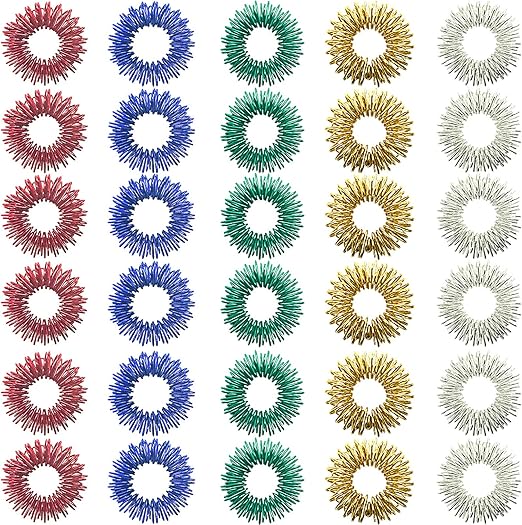 30 Pcs Acupressure Ring, Acupuncture Ring, Acupressure Rings Fidget Toy ...