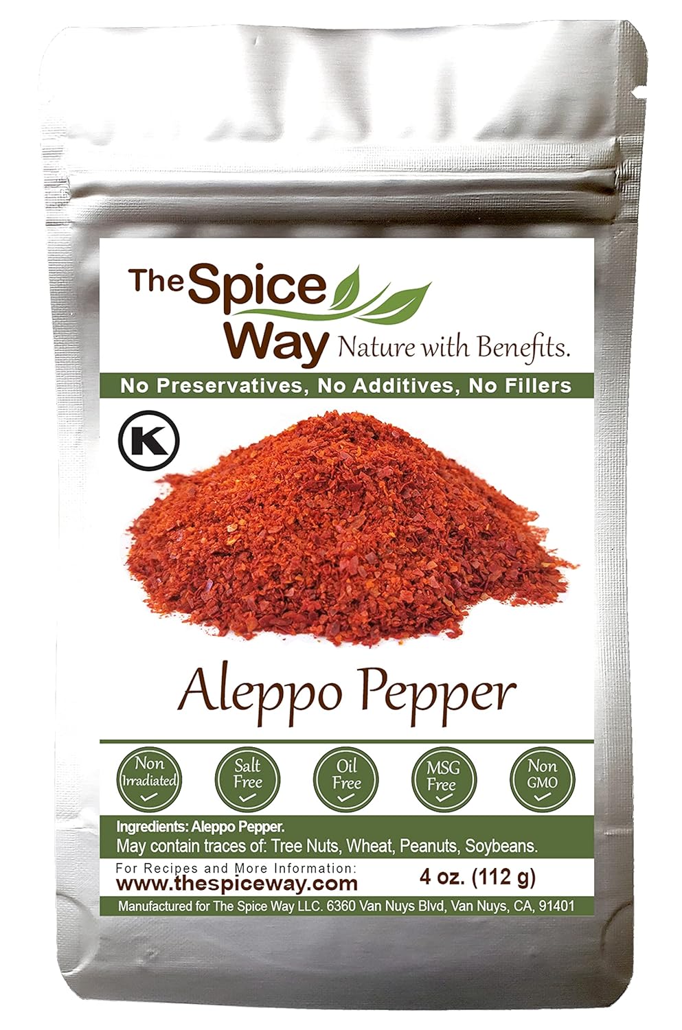 Amazon.com : The Spice Way - Premium Aleppo Pepper |4 oz.| Crushed ...