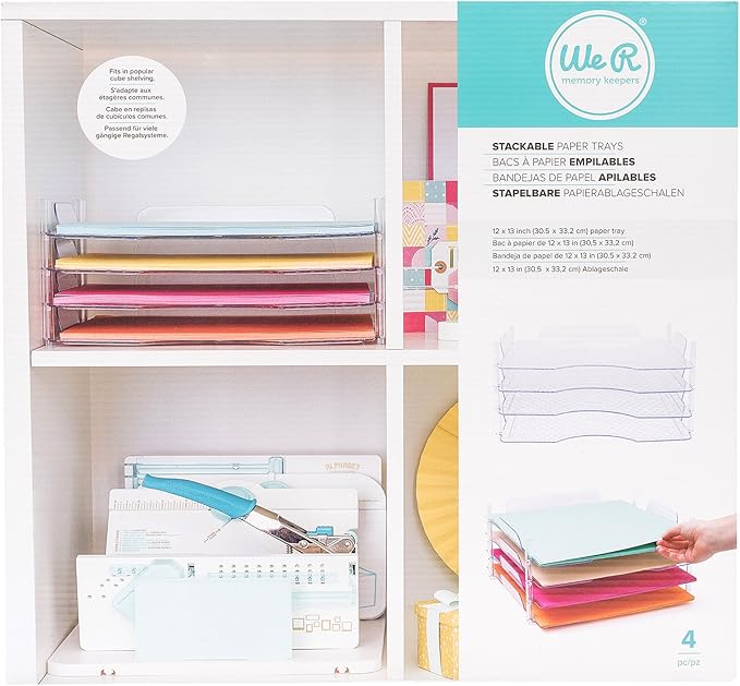 Amazon.com: We R Memory Keepers, 12x12 Inch 4-Pack Stackable Trays, for ...