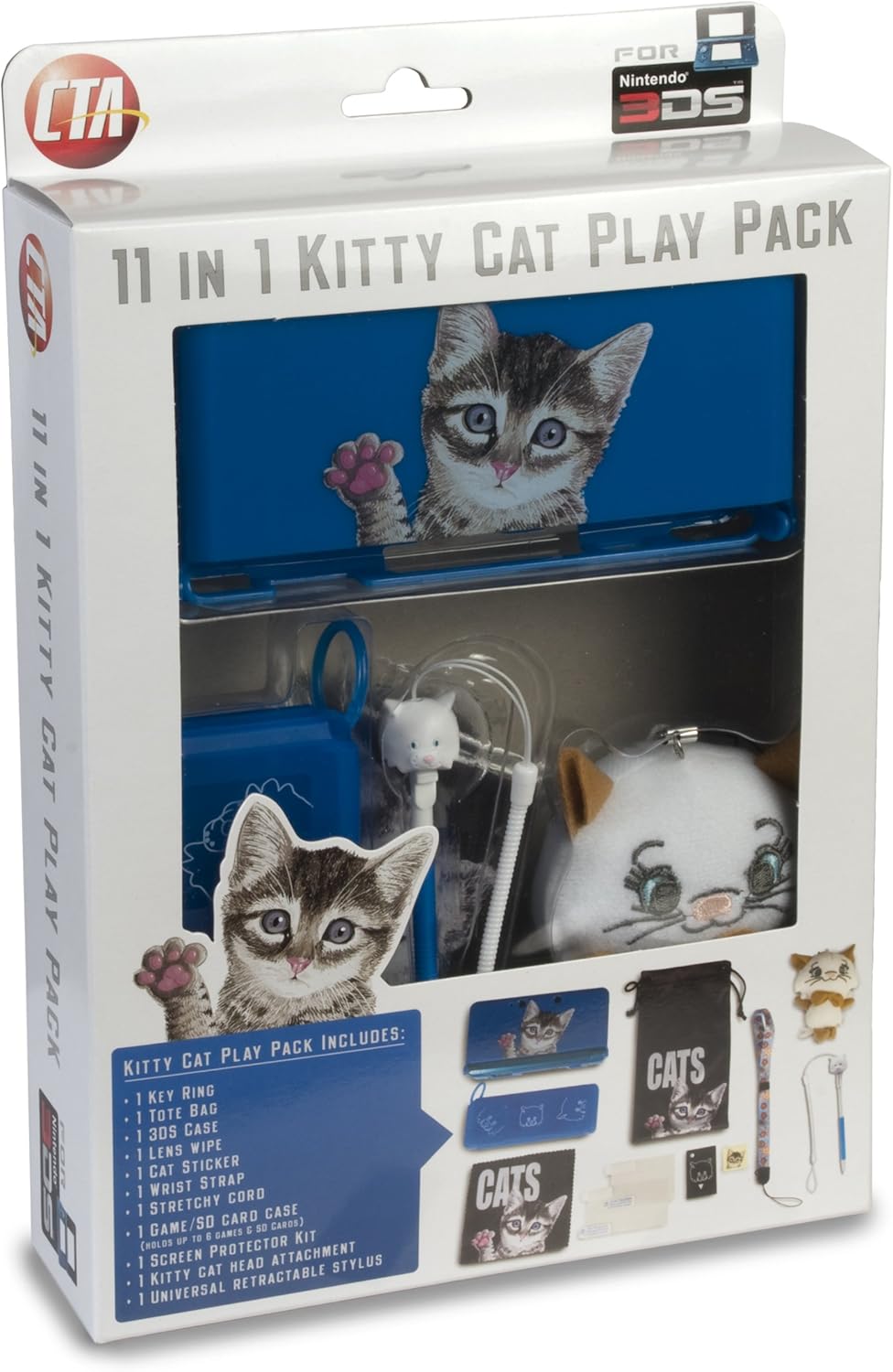 CTA Digital 3DS-CAT 11 in 1 Kitty Cat Play Pack for Nintendo 3DS ...