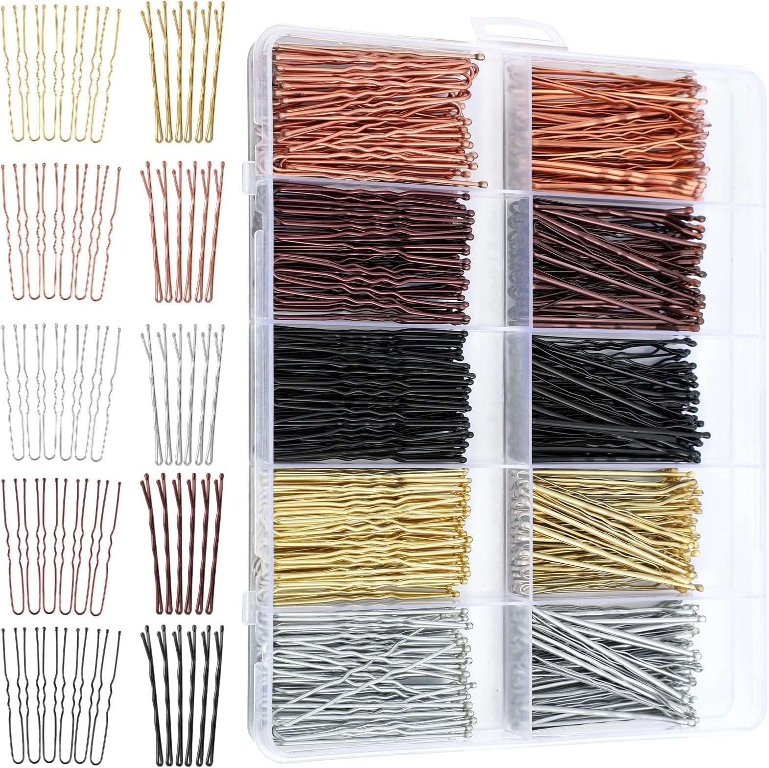 Amazon.com : Teenitor Bobby Pins - 2.36 Inch, 250 Count, 5 Colors ...