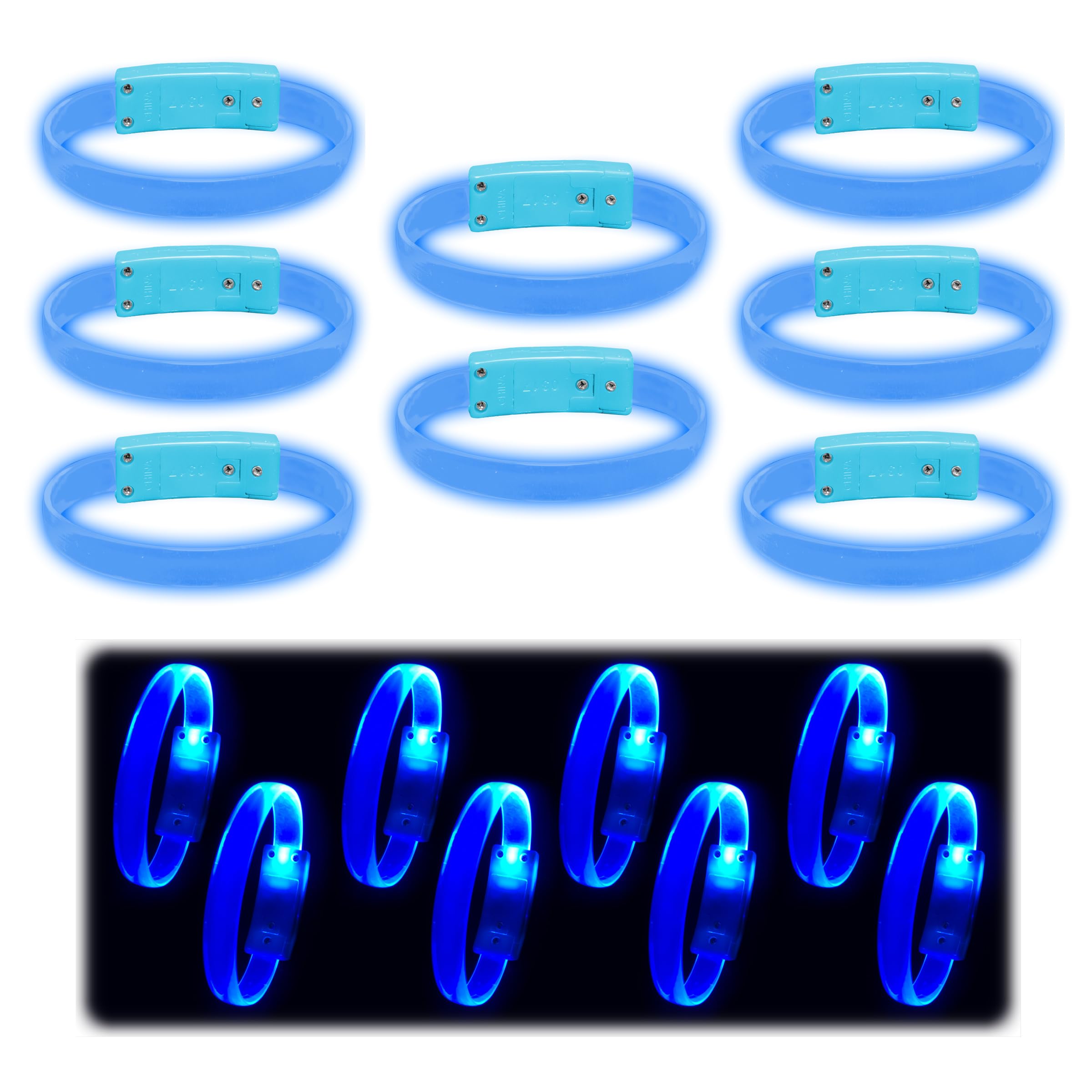 Amazon.com: 8-Pack Magic Led Wristbands: Couple Bracelets, Running ...
