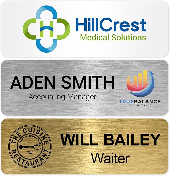 Amazon.com : Custom Name Tag, Personalized Full Color Name and Center ...