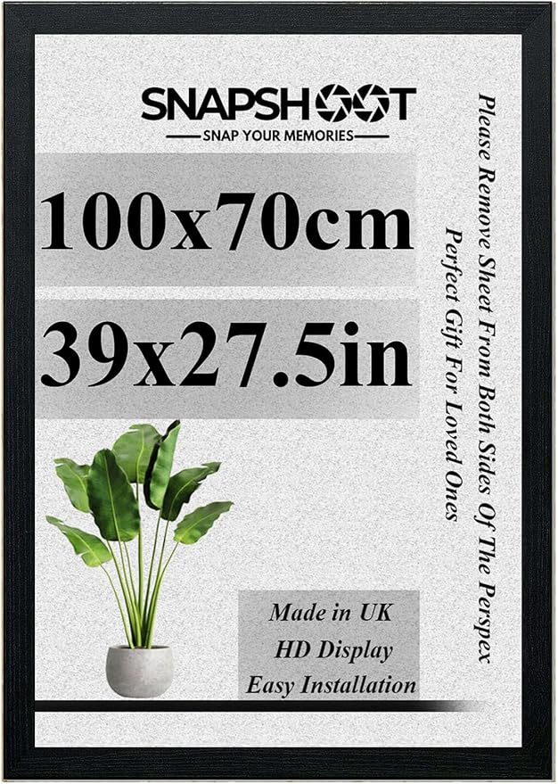 Snapshoot 100x70cm-Black Large Picture Frames-MDF Wooden Photo Frames ...