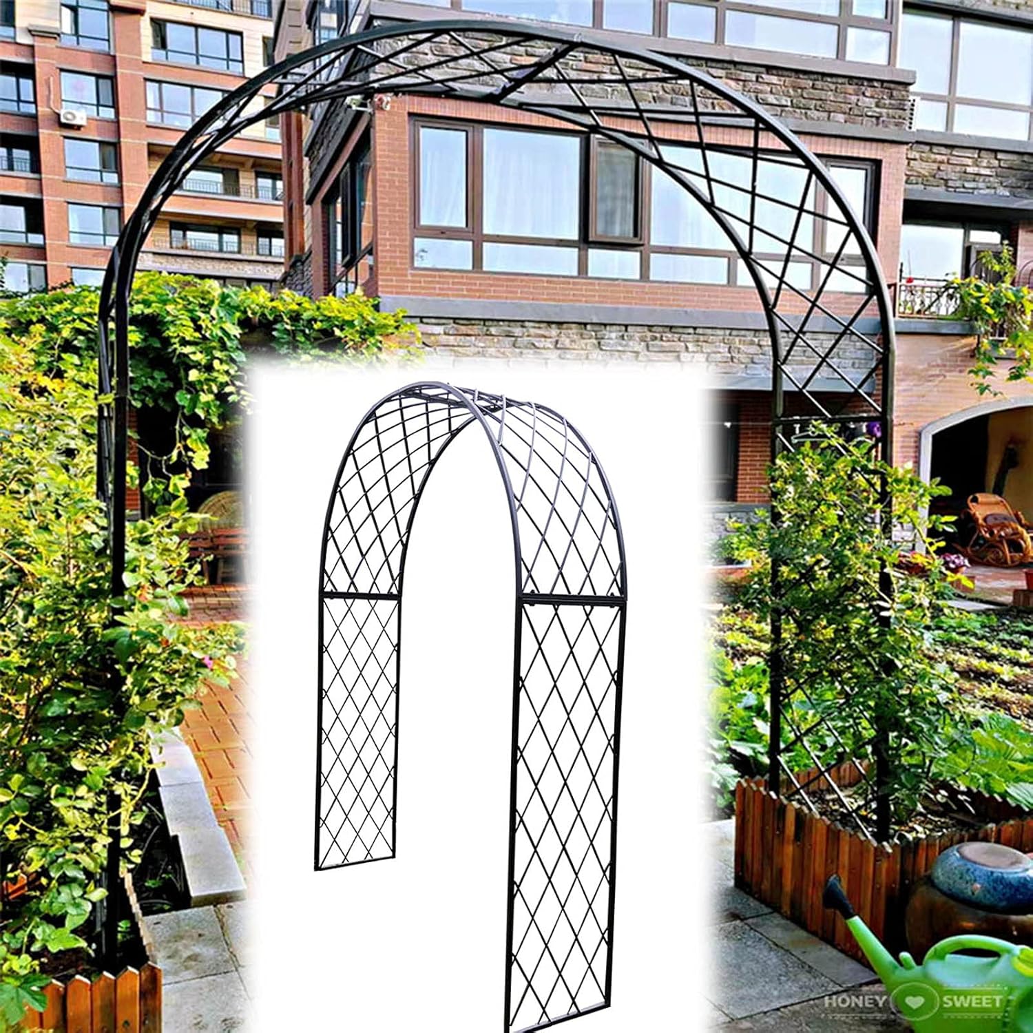 Amazon.com : IBOWZ Metal Garden Arch Arbor Heavy Duty Garden Arch ...