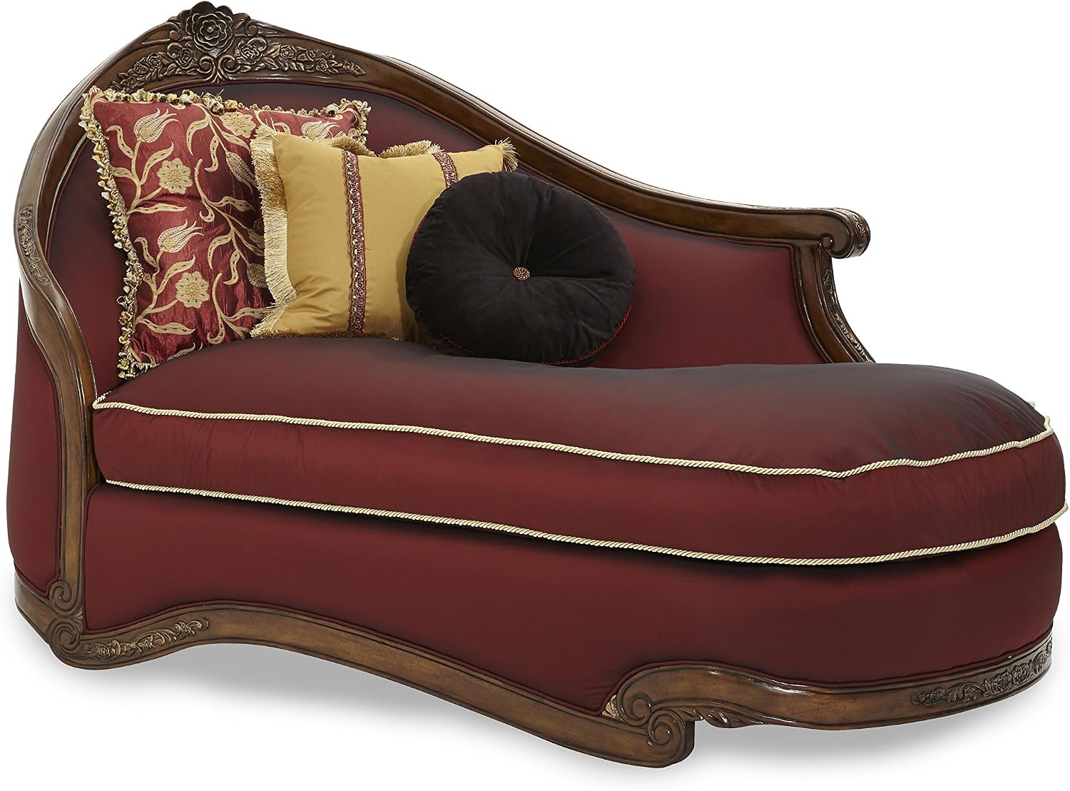Amazon.com: Michael Amini Oppulente Wood Trim Left Arm Facing Chaise ...