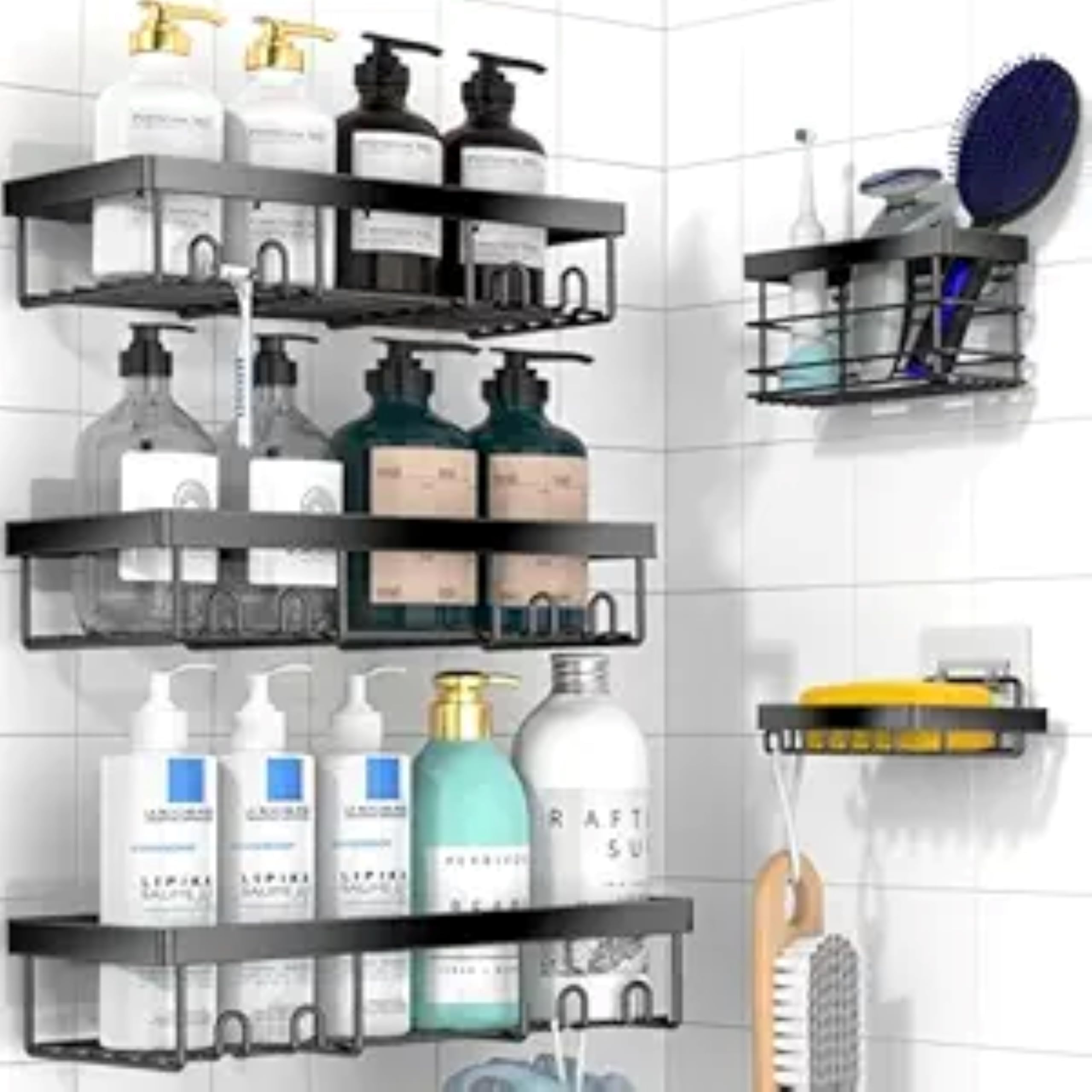 Amazon.com: ShowerGem Easy Clean Shower Caddy, 2 Pack Durable Rustproof ...