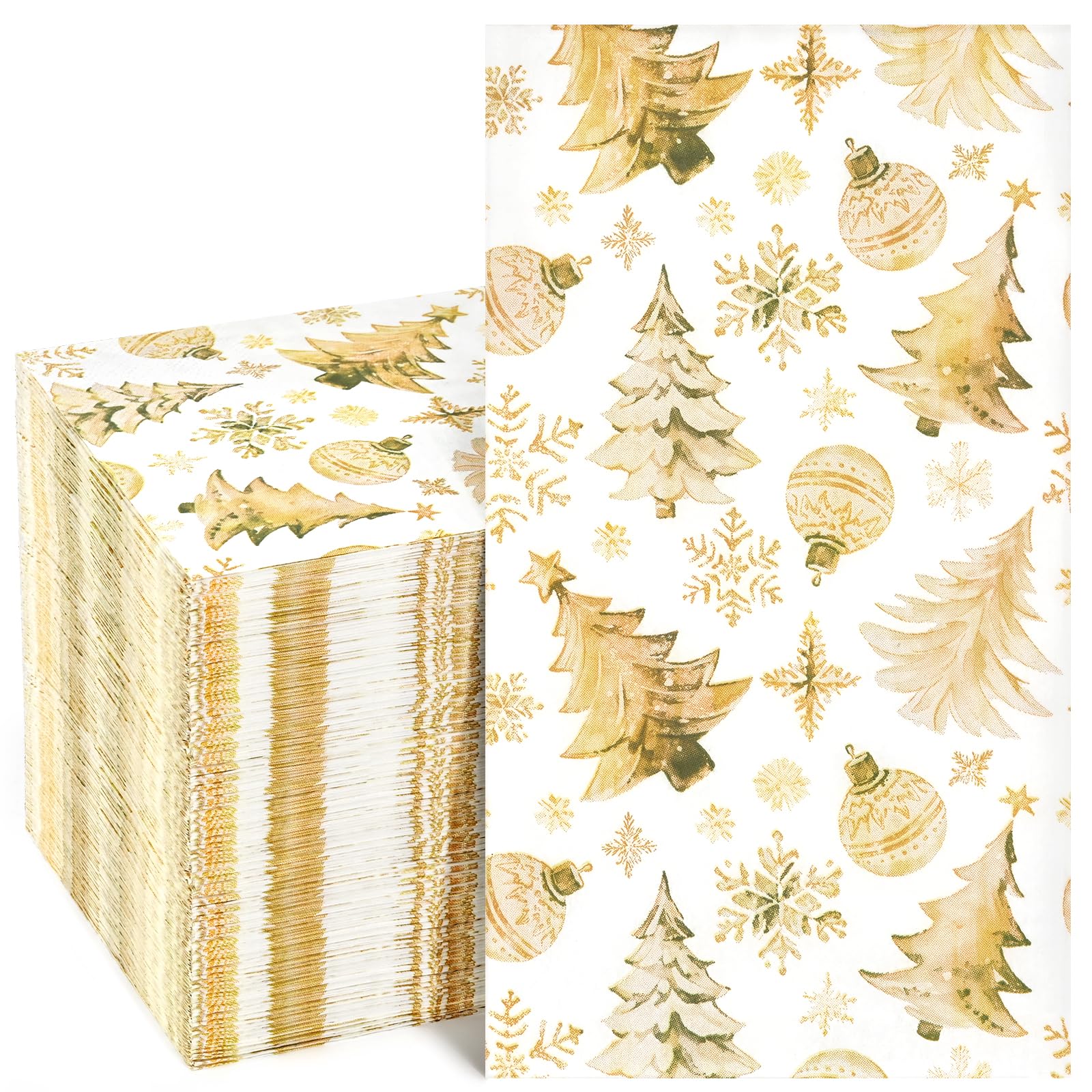 Amazon.com: Homlouue 100 PCS Christmas Napkins Disposable, 3-Ply ...