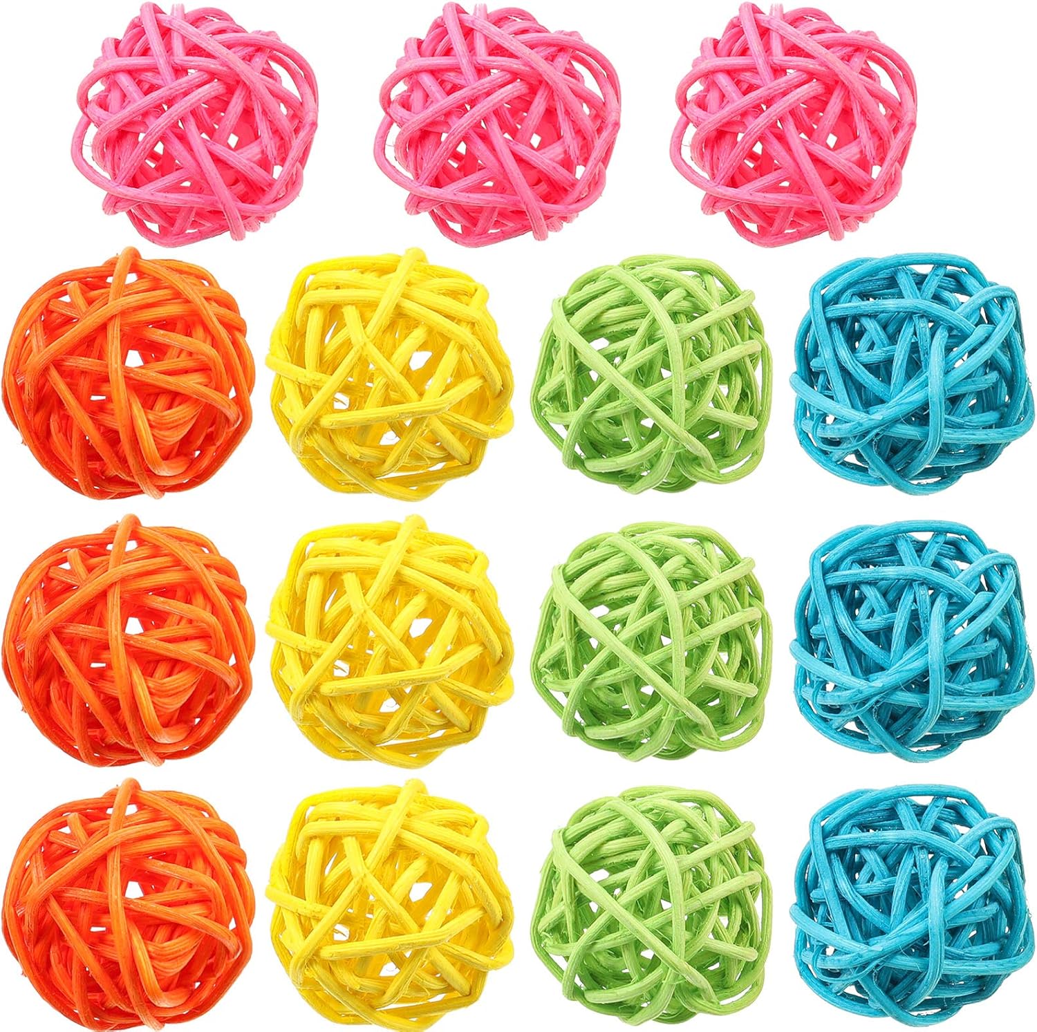 Amazon.com: Patelai 15 Pcs Wicker Rattan Balls Spring Vase Bowl Filler ...