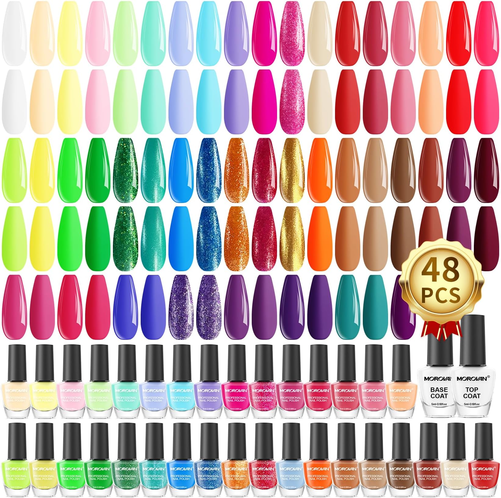 Amazon.com : Glamonade Nail Polish Set Fingernail Pack: 15PC Mini Quick ...